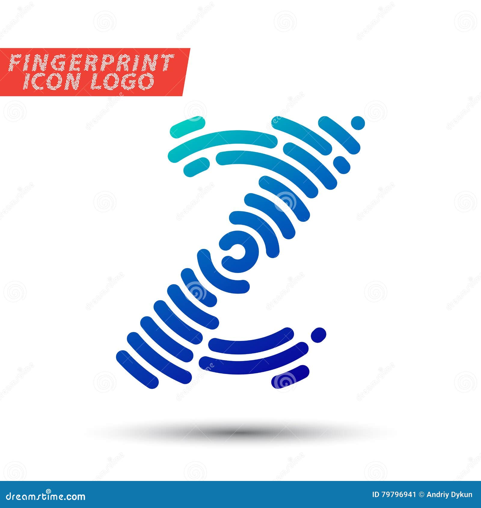 Fingerprint font logo icon stock vector. Illustration of fingermark ...