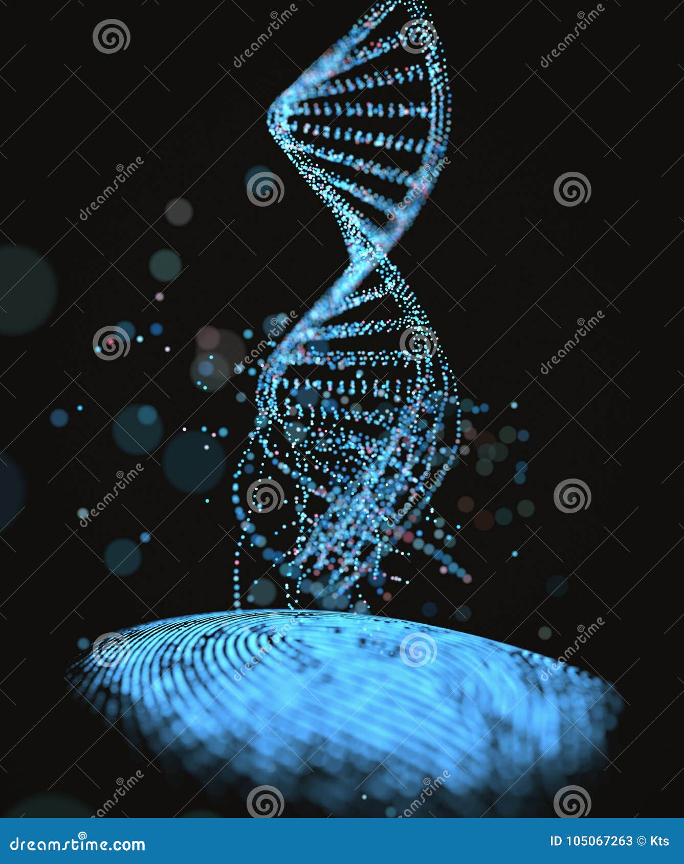 Fingerprint Genetic Code DNA Stock Illustration - Illustration of ...