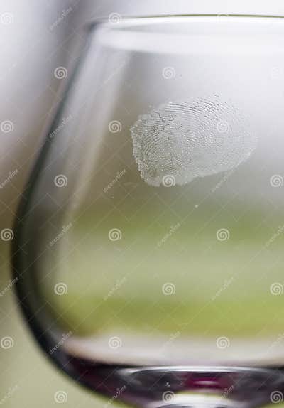Fingerprint on glass stock photo. Image of close, glass - 1642628