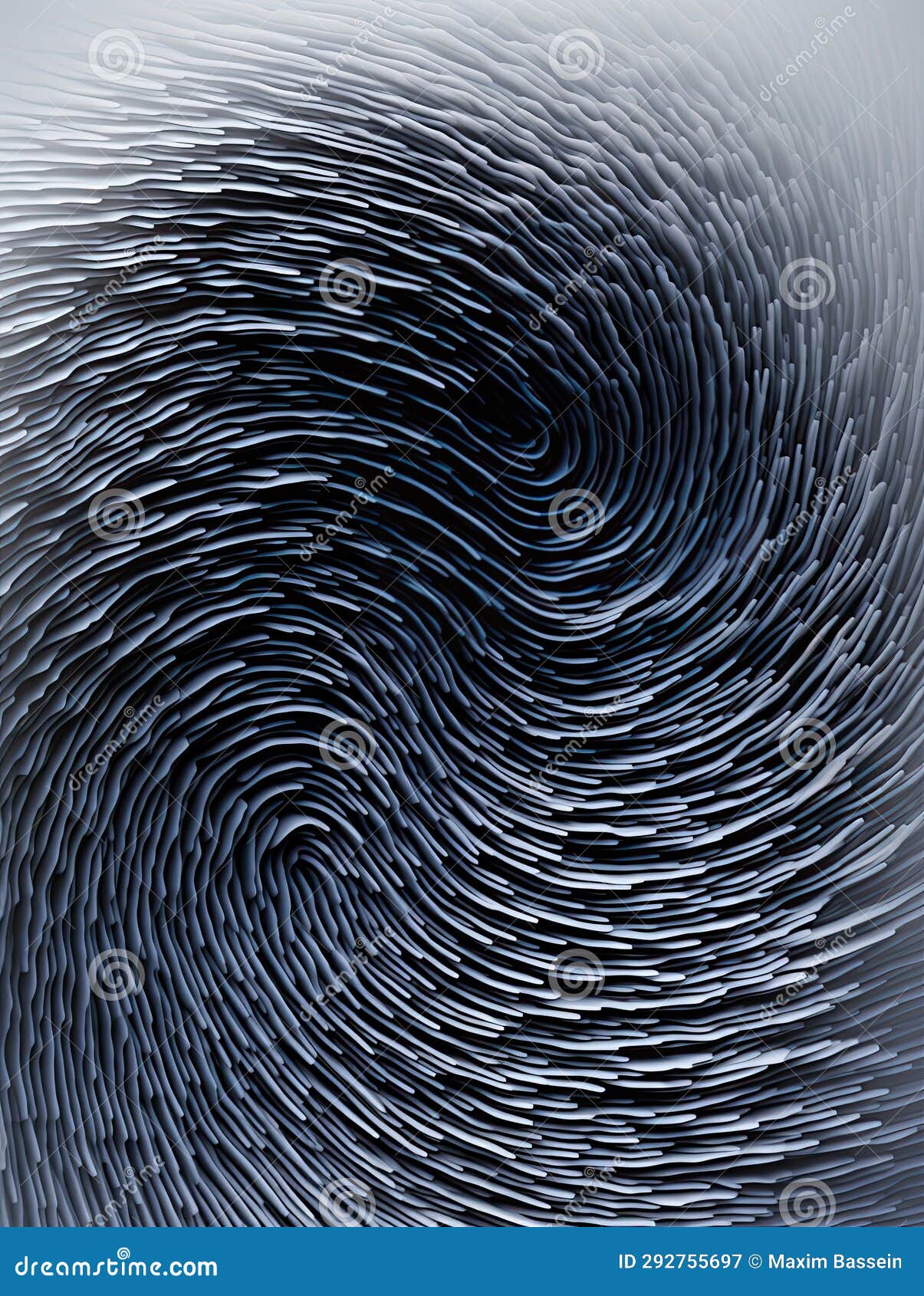 A Fingerprint in Graphic Form.Generated by AI Stock Illustration ...
