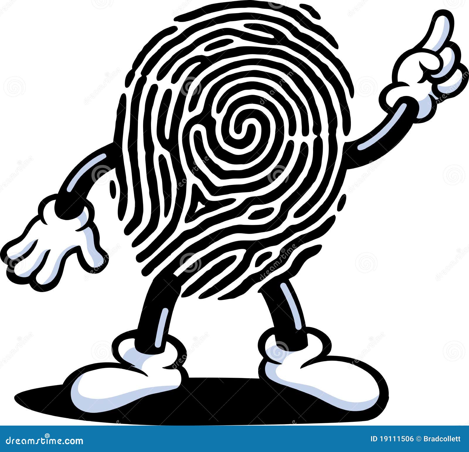Cartoon Fingerprint Clipart