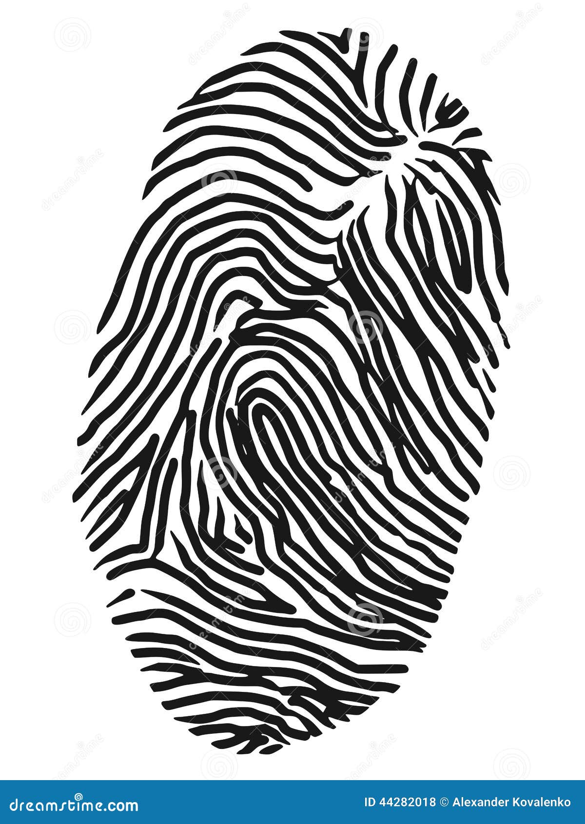Fingerprint stock vector. Illustration of press, finger - 44282018