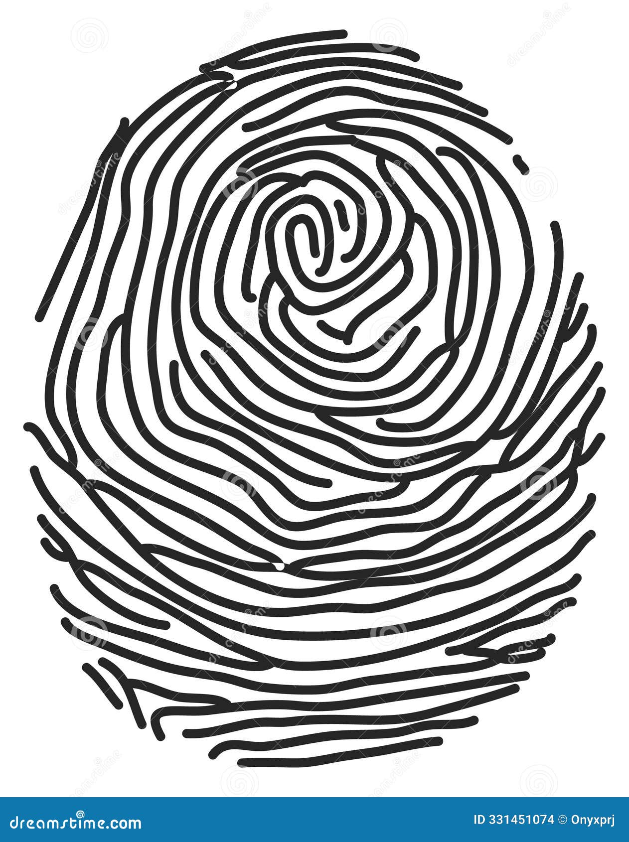 Fingerprint Icon. Biometric Data Symbol Stock Illustration ...