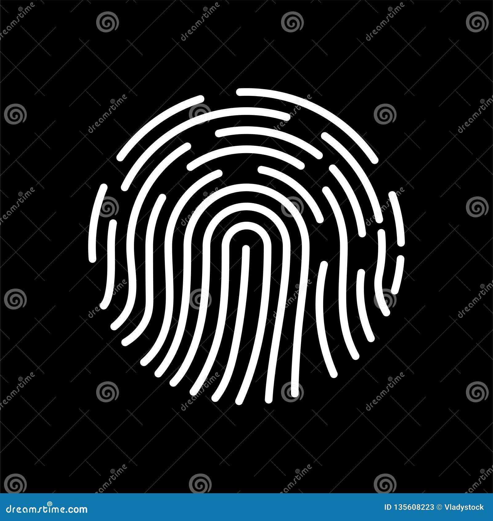 Fingerprint Icon, Biometric Identification Symbol Stock Vector ... Fingerprint Icon, Biometric Identification Symbol Stock Vector ...