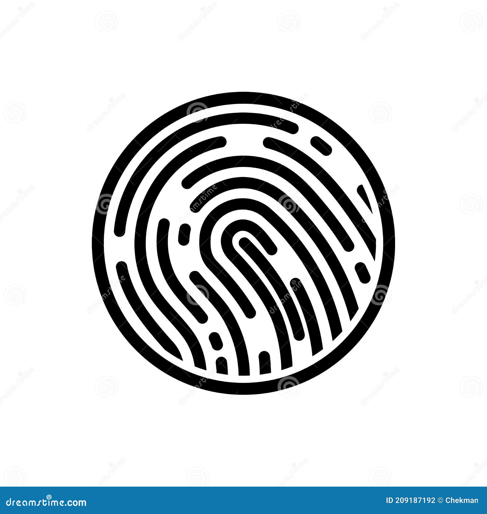 Fingerprint Icon. Black Thumbprint Icon. Vector Illustration Stock ...