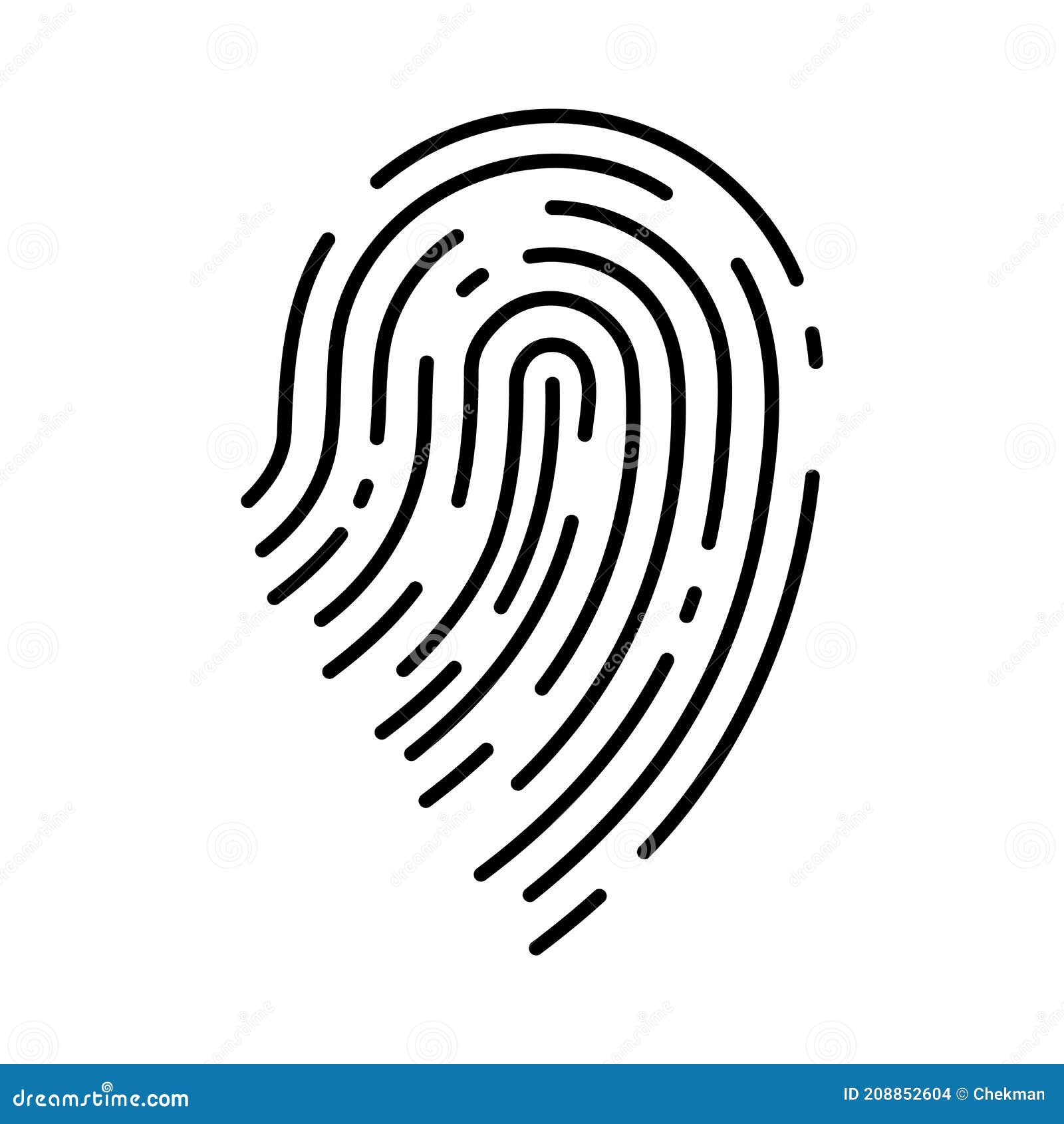 Fingerprint Icon. Black Thumbprint Icon. Vector Illustration Stock ...