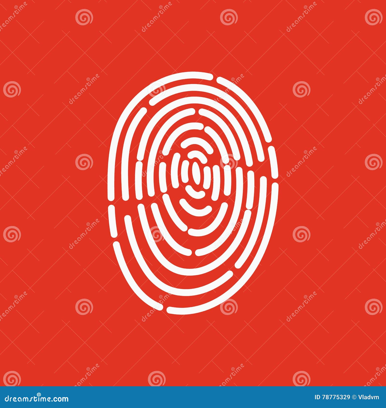 The Fingerprint Icon. ID Symbol Stock Vector - Illustration of human ...