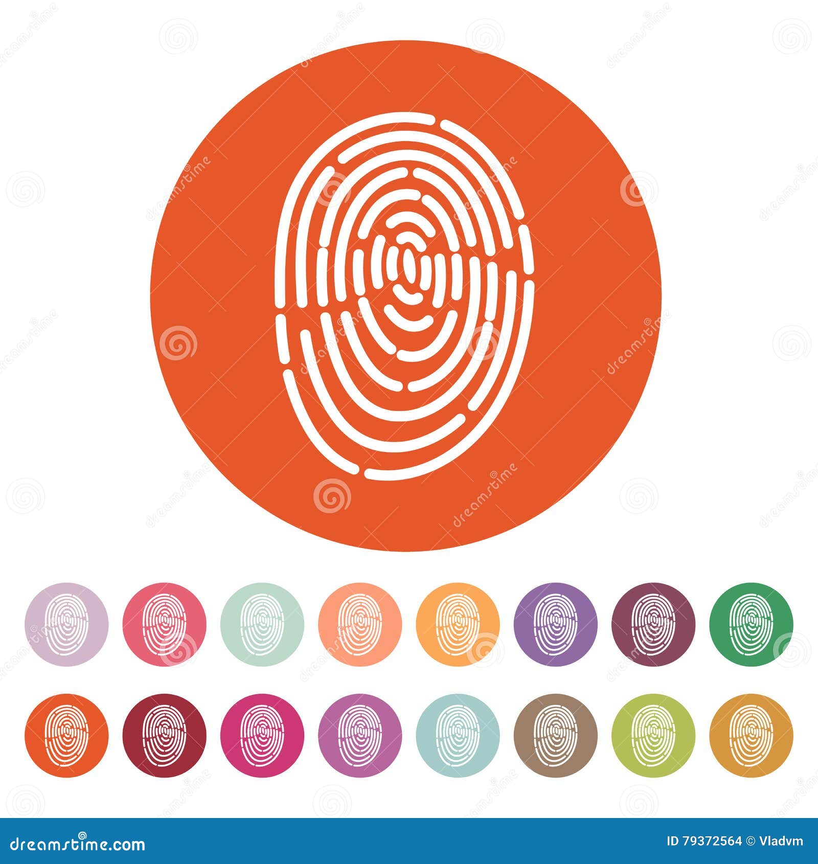 The Fingerprint Icon. ID Symbol Stock Vector - Illustration of police ...