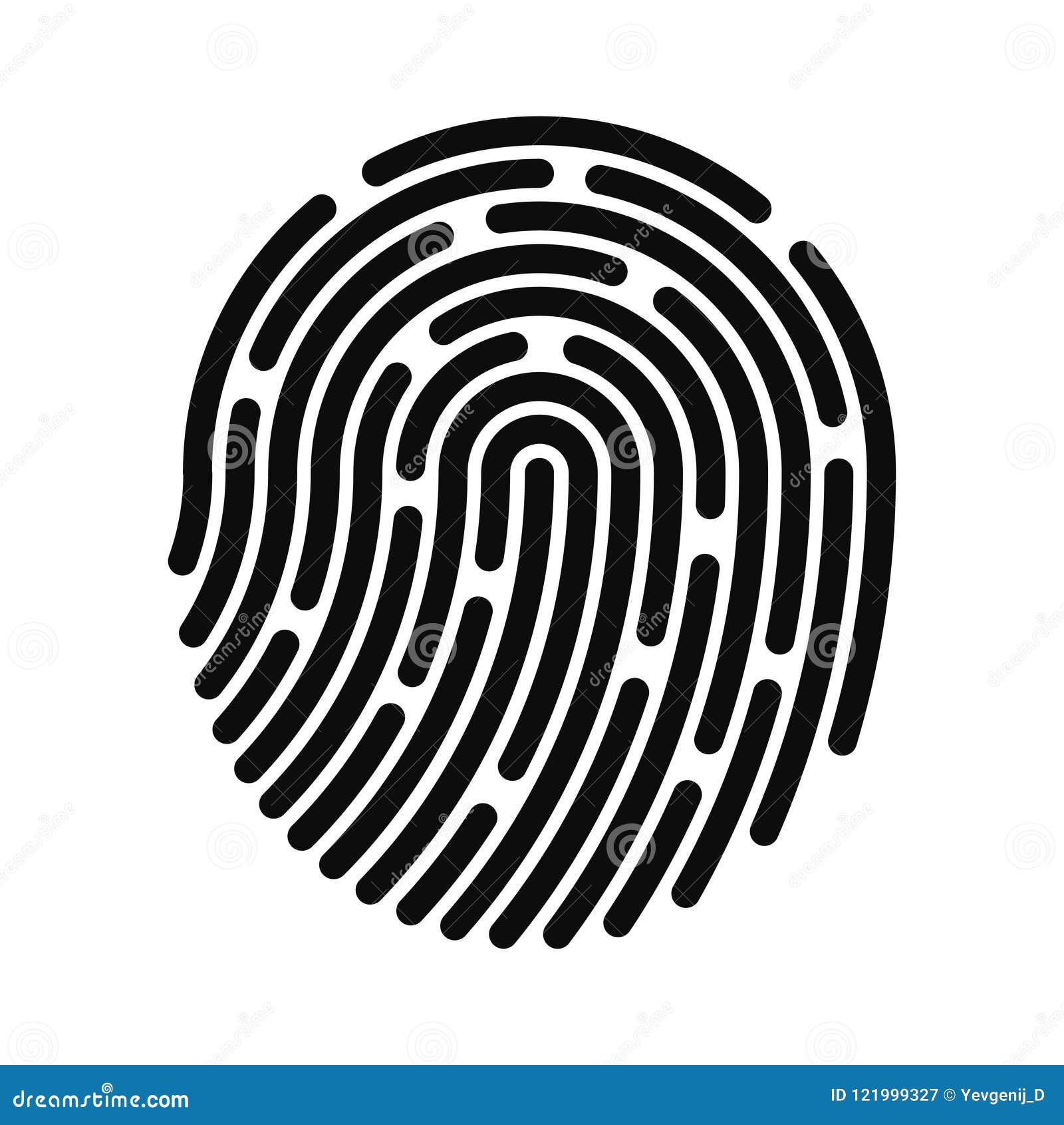 Fingerprint Icon. Fingerprint Identification System. Digital And Cyber ...