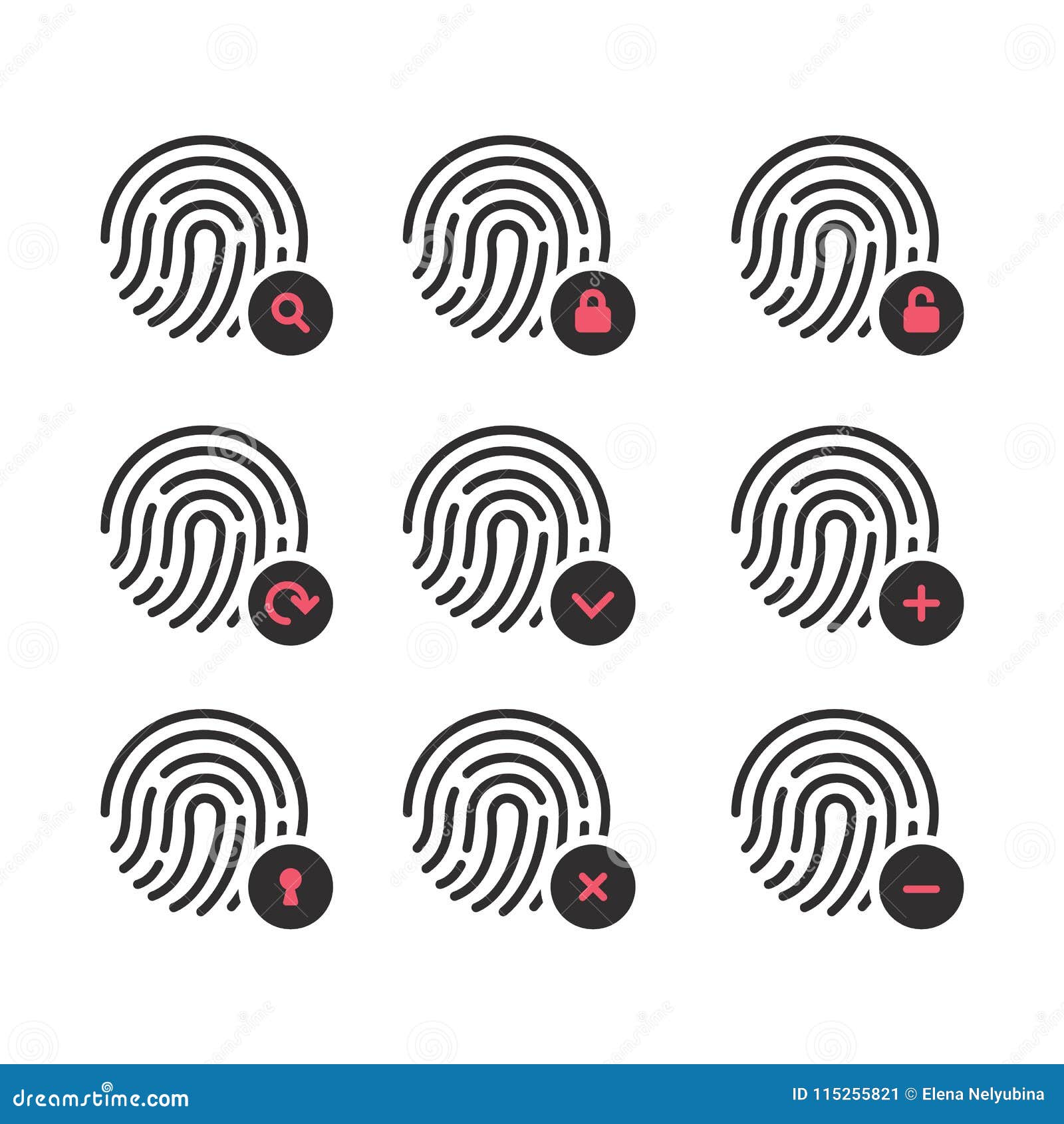 Fingerprint Icon. Symbol for Web Design. Flat Vector Illustration Stock ... Fingerprint Icon. Symbol for Web Design. Flat Vector Illustration Stock ...