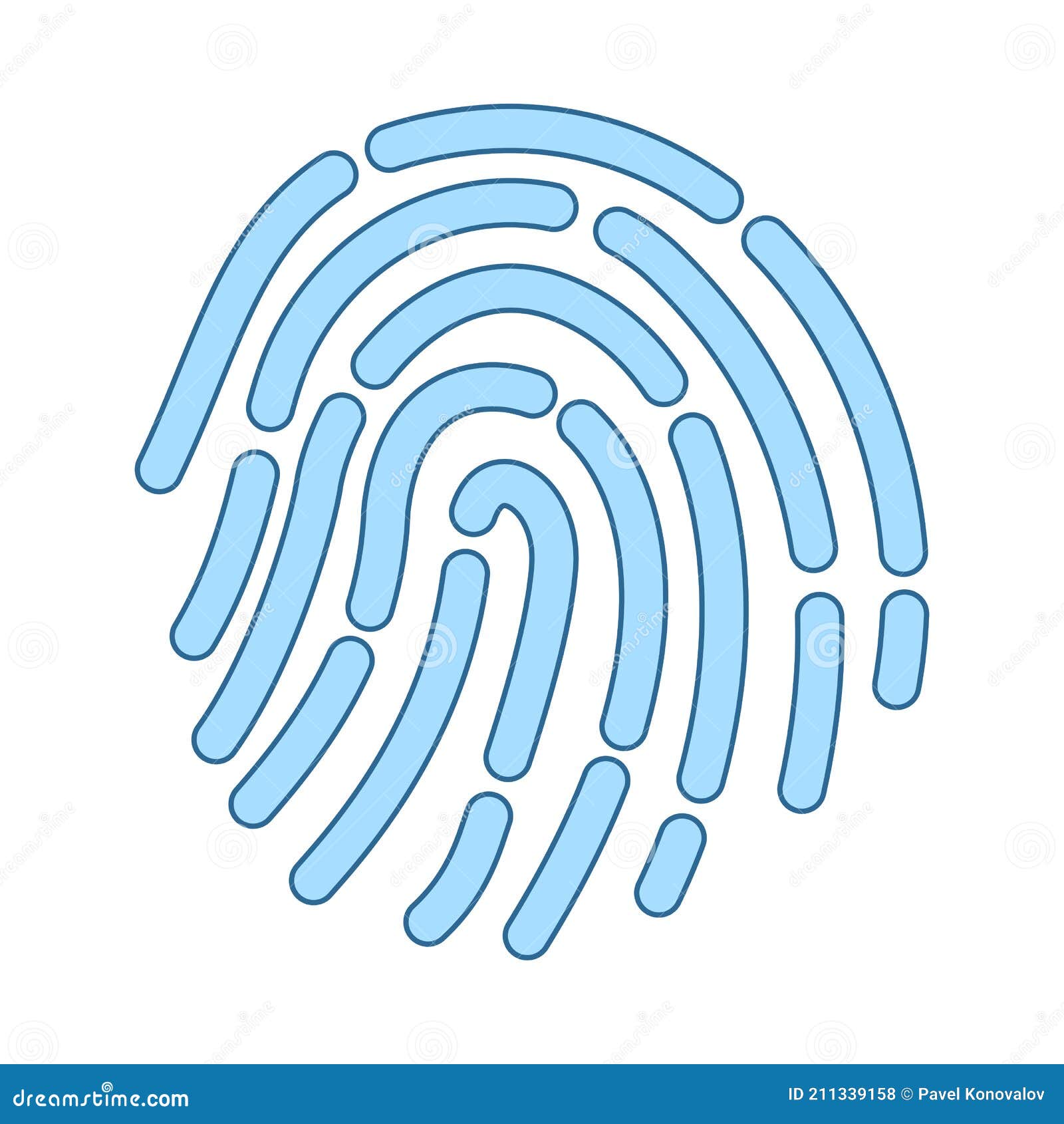 Fingerprint Icon stock vector. Illustration of criminal - 211339158