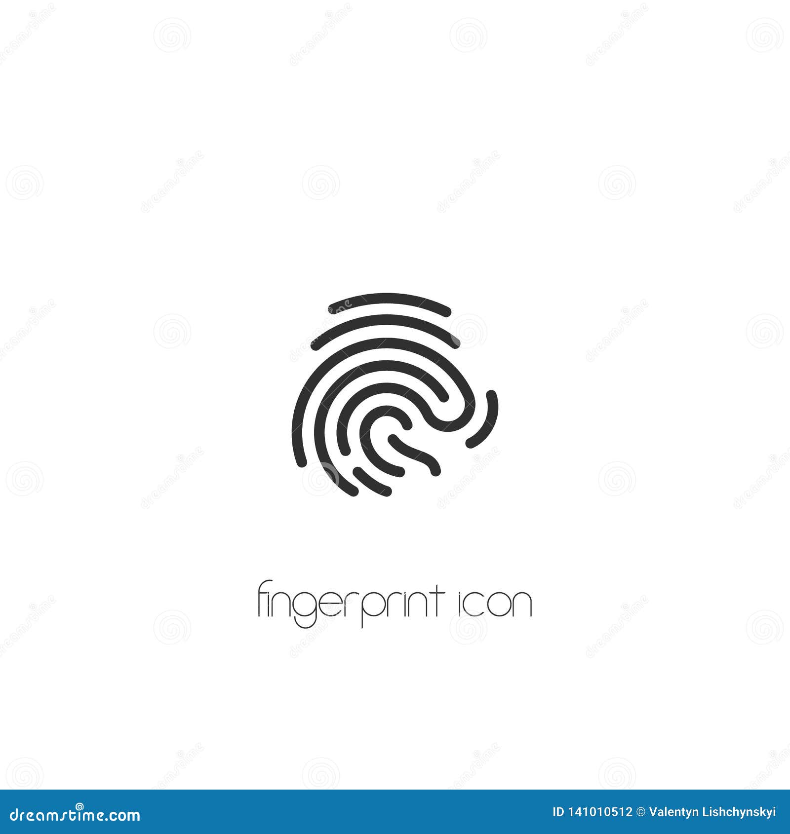 Fingerprint Icon. Vector Symbol Flat Style on White Background EPS10 ...