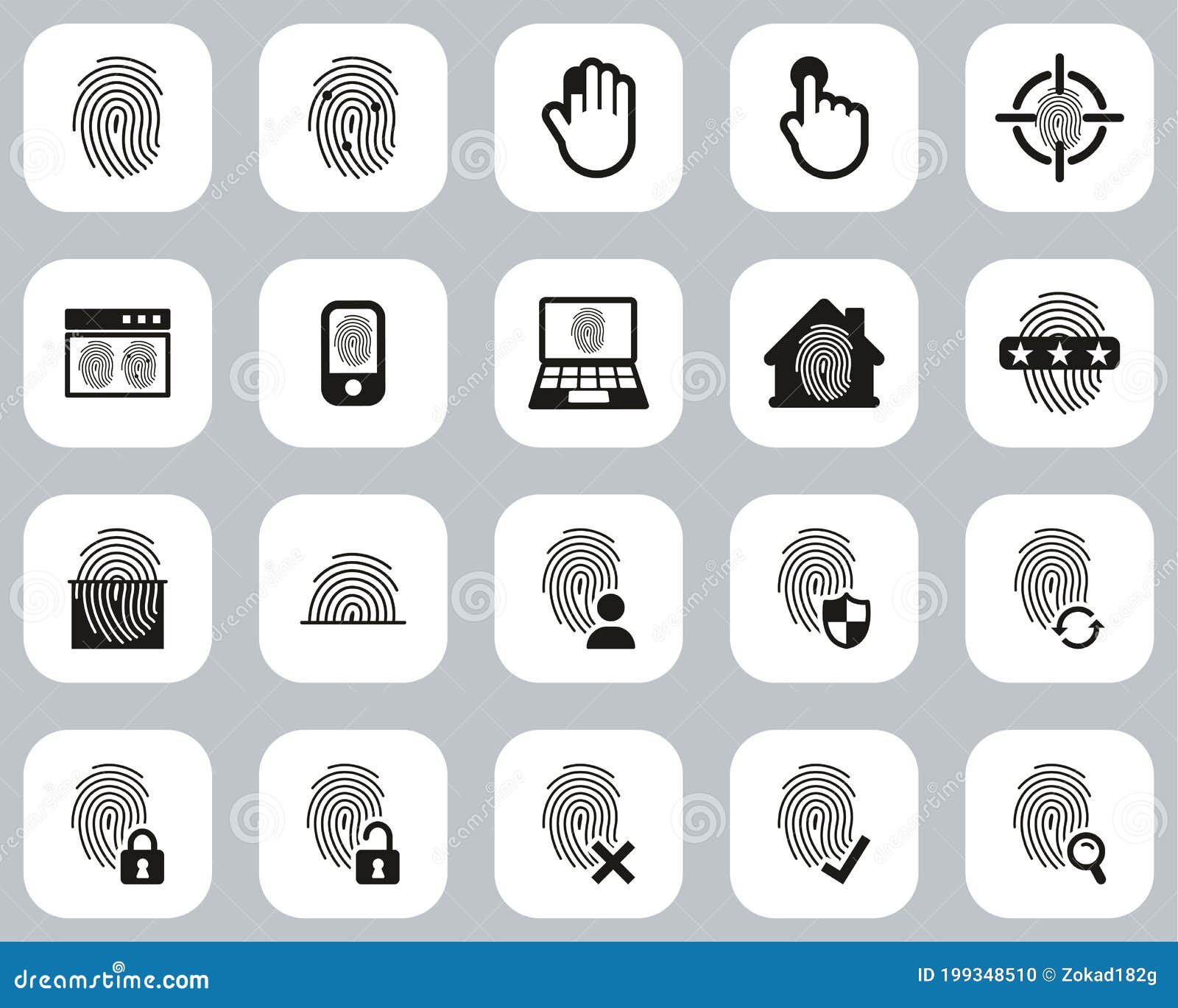 Fingerprint Scaner Simple App Icon, Authentication Symbol, Digital ... Fingerprint Scaner Simple App Icon, Authentication Symbol, Digital ...