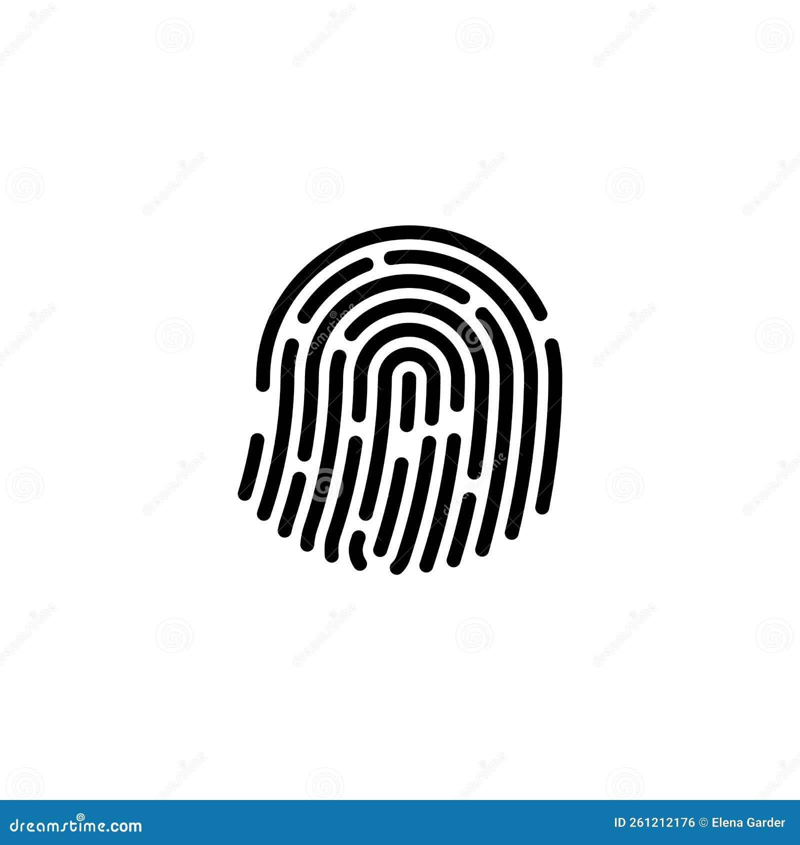 Fingerprint Icons. Vector Finger Print Touch ID Illustration Stock ...