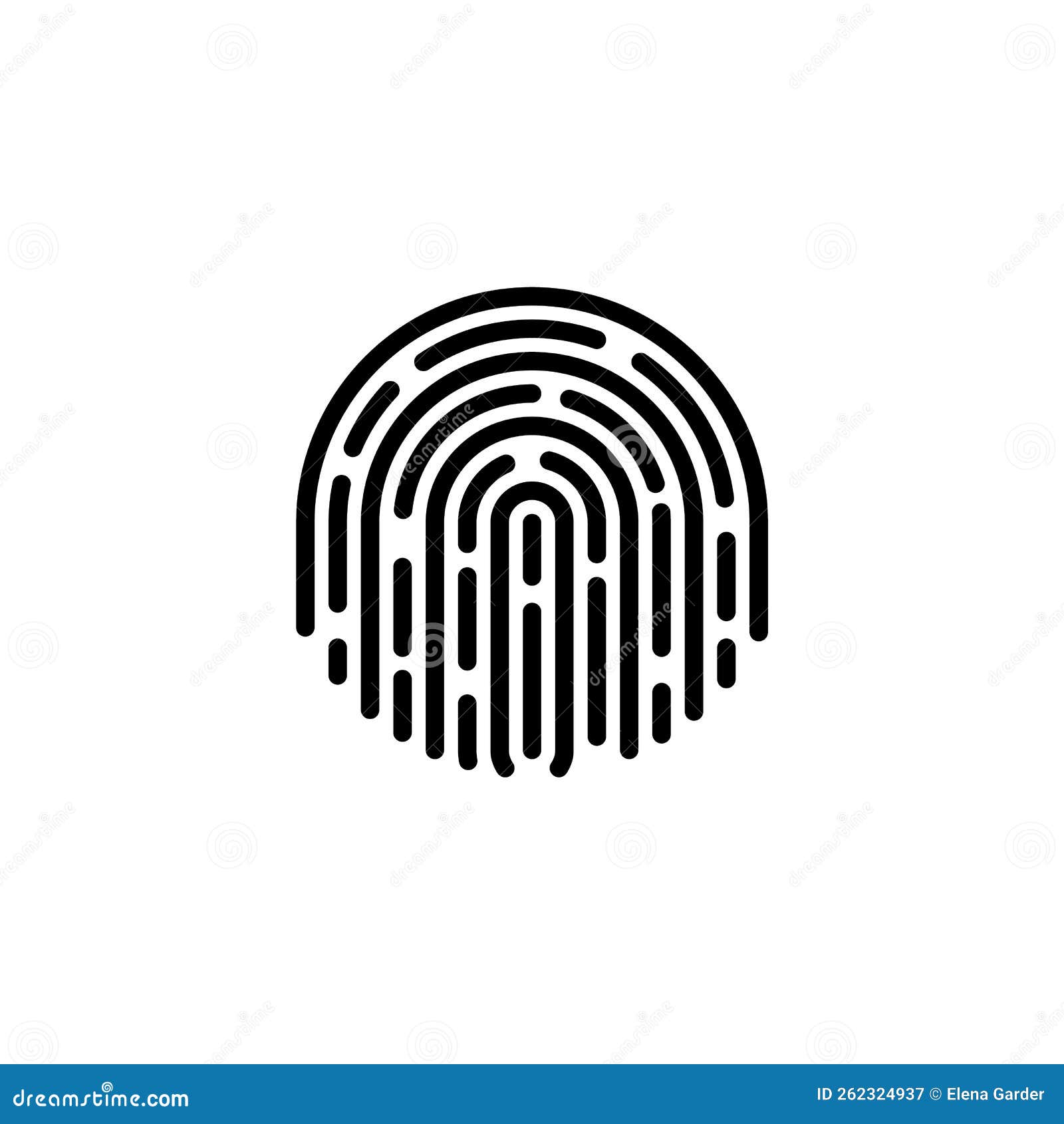Fingerprint Icons. Vector Finger Print Touch ID Illustration Stock ...