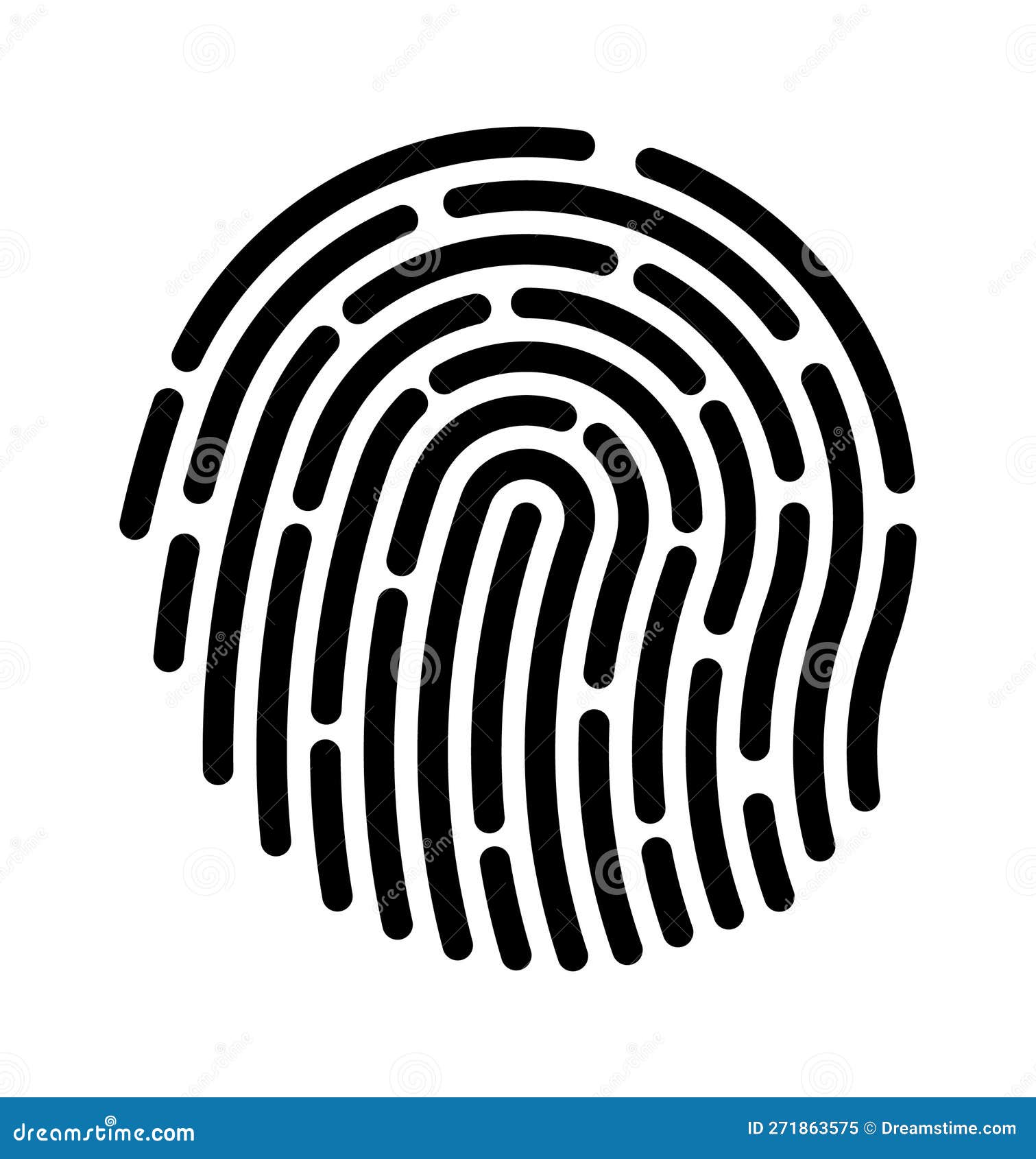 Fingerprint Icons. Vector Finger Print Touch ID Illustration Stock ...