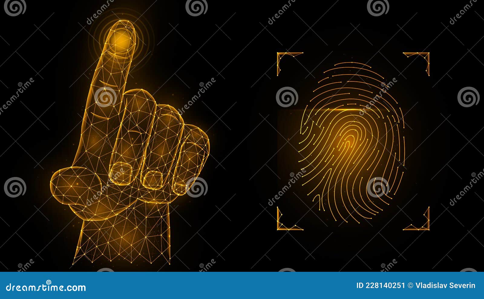 Fingerprint Identification Concept Stock Vector - Illustration of ...