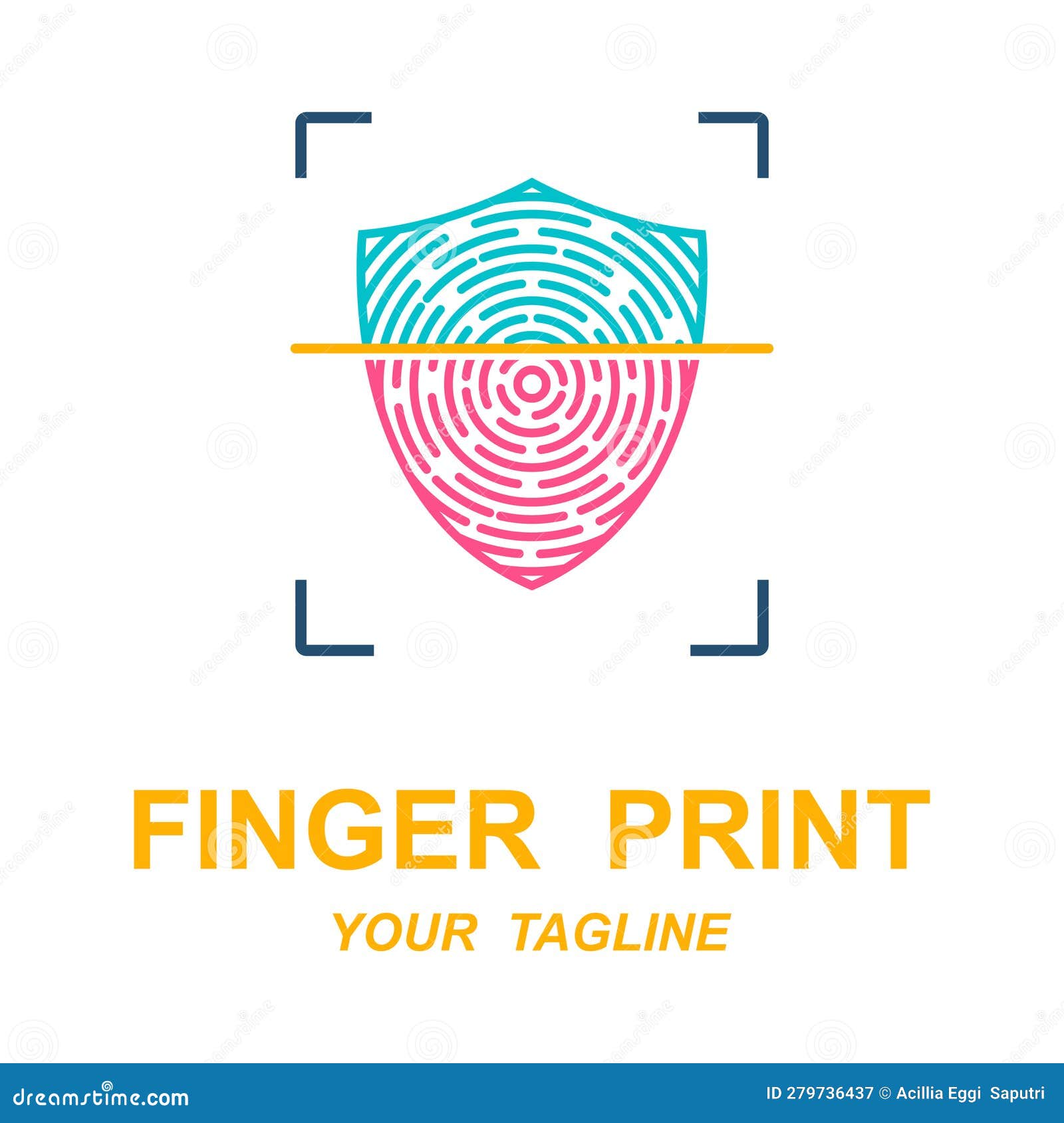 Fingerprint Identification Logo Vector Stock Vector - Illustration of ...
