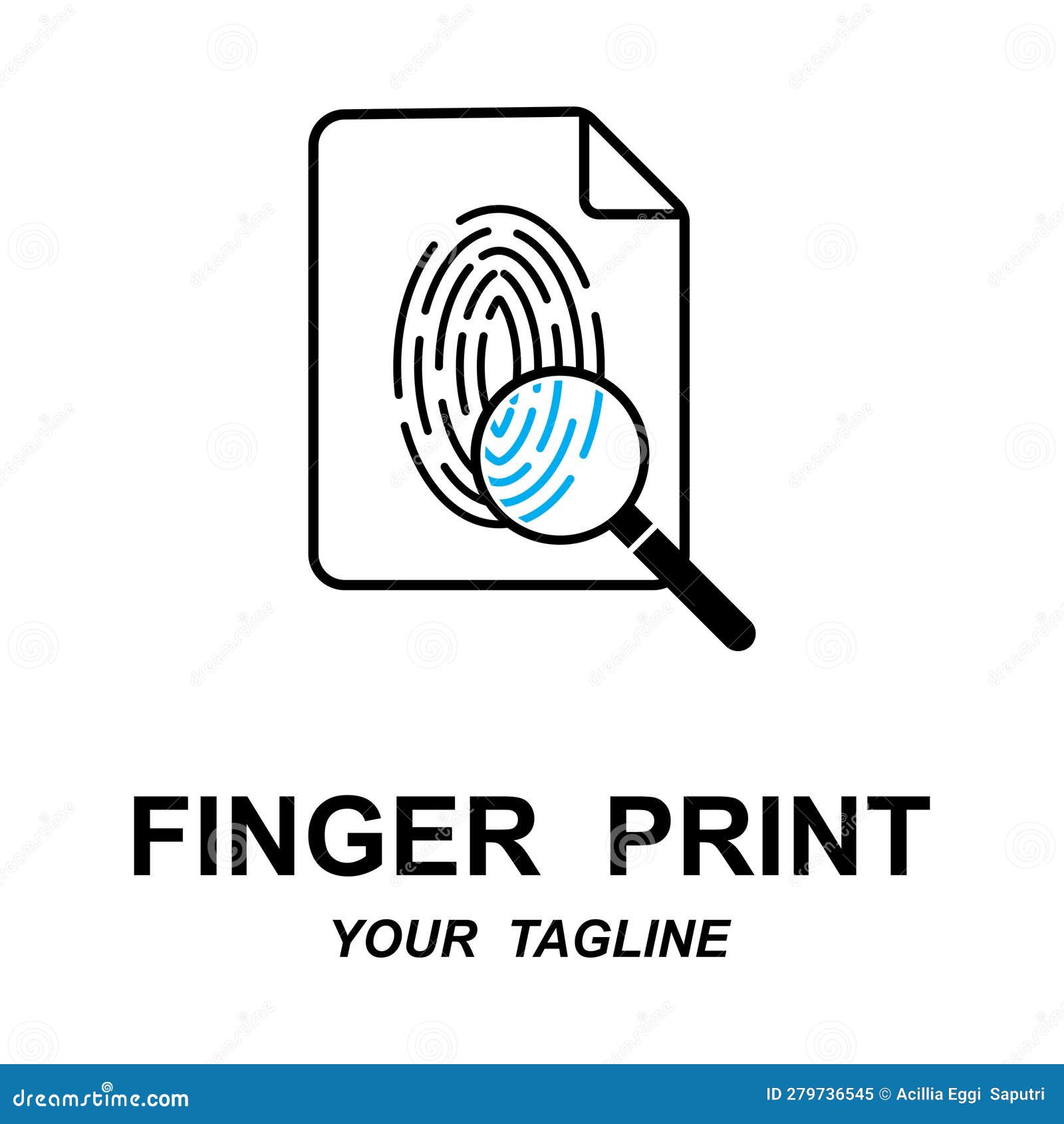 Fingerprint Identification Logo Vector Stock Vector - Illustration of ...