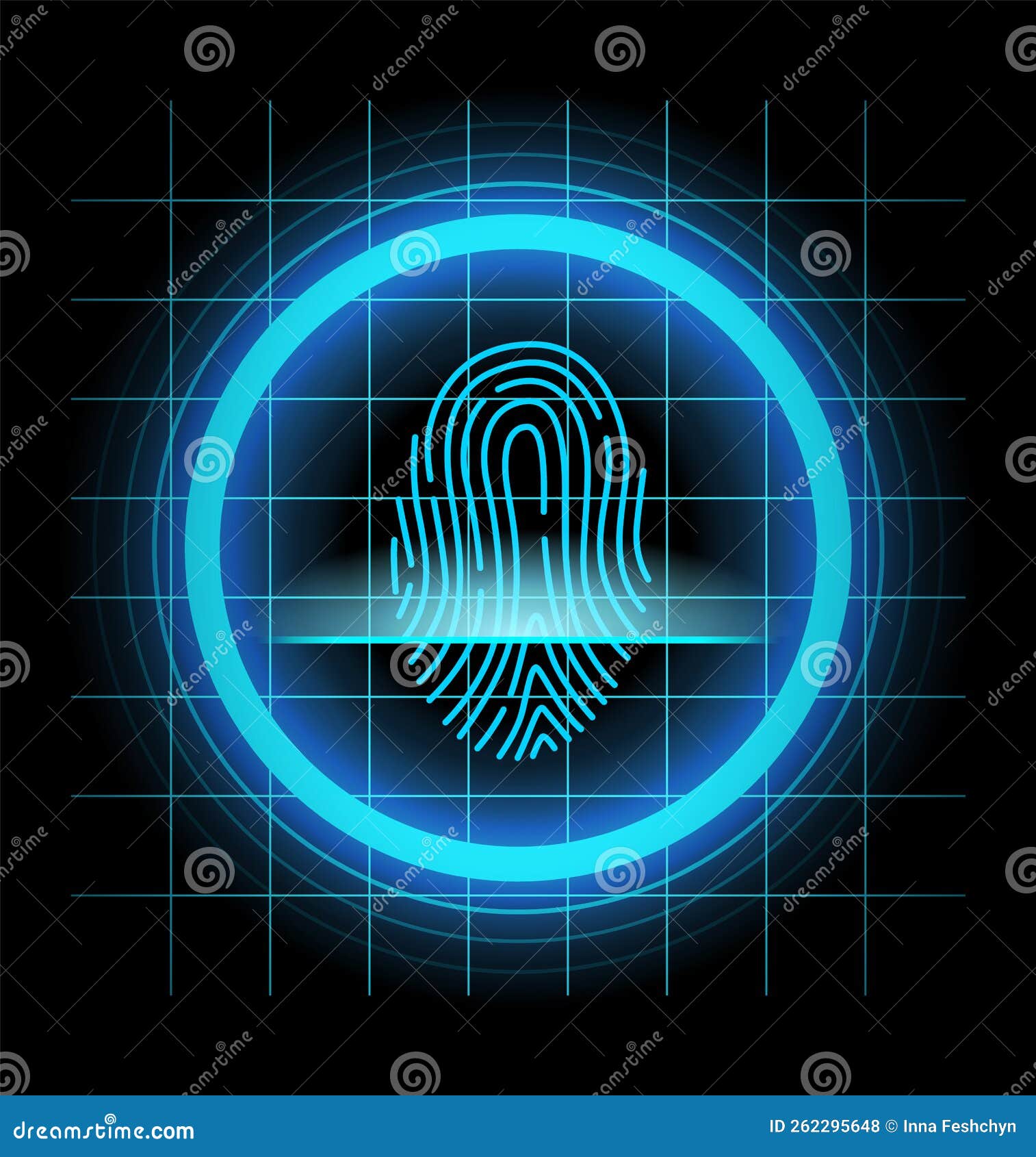 Fingerprint Identification. Scan Fingerprint, Security or ...