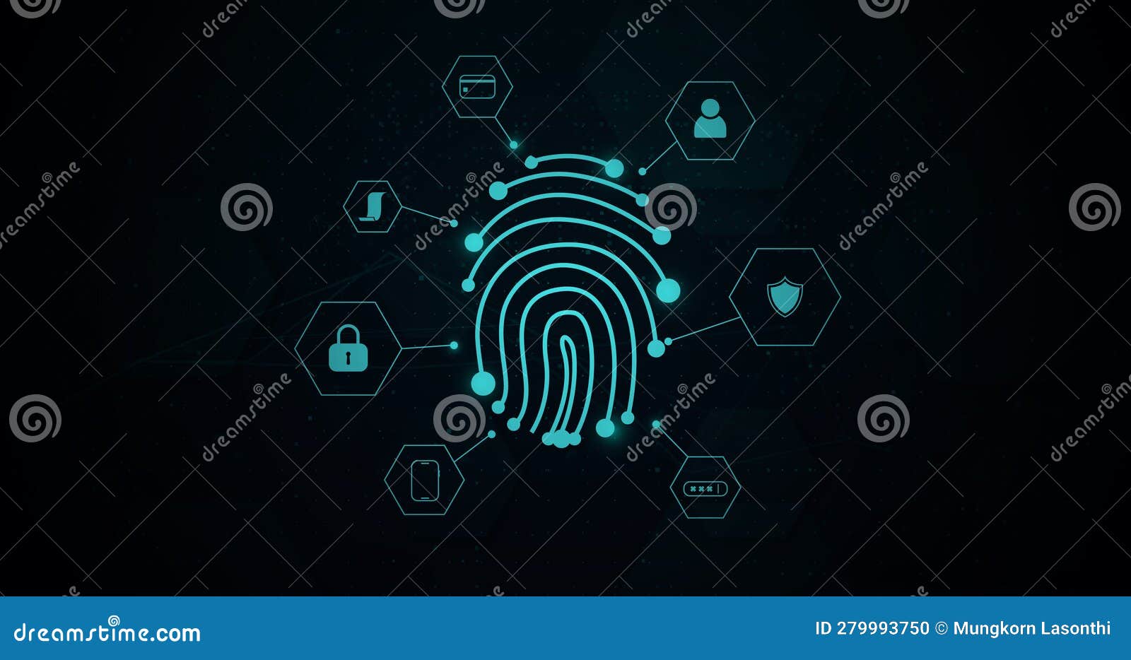 Fingerprint Identity Recognition Scan Scanner Scanning Solid Icon