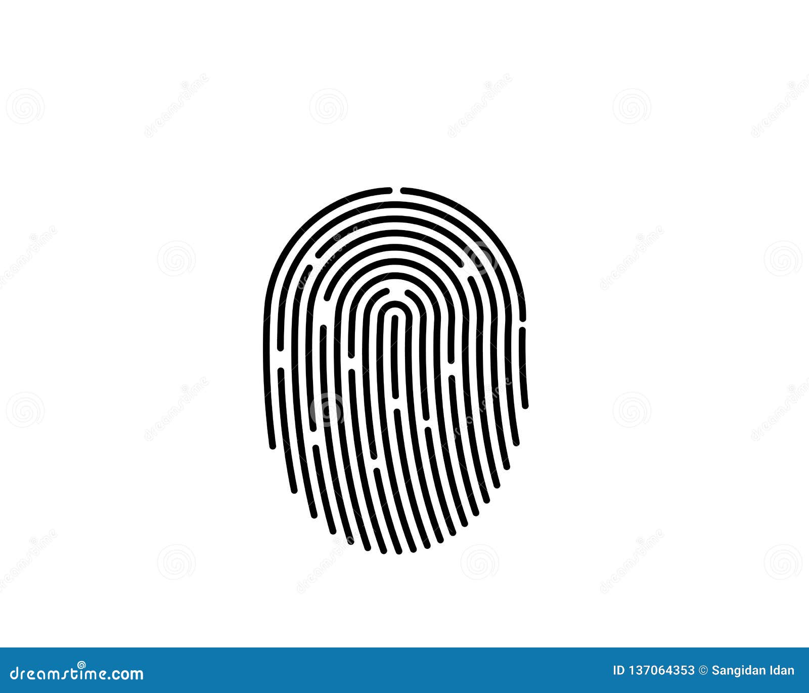 Fingerprint Illustration Vector Template Stock Vector - Illustration of ...