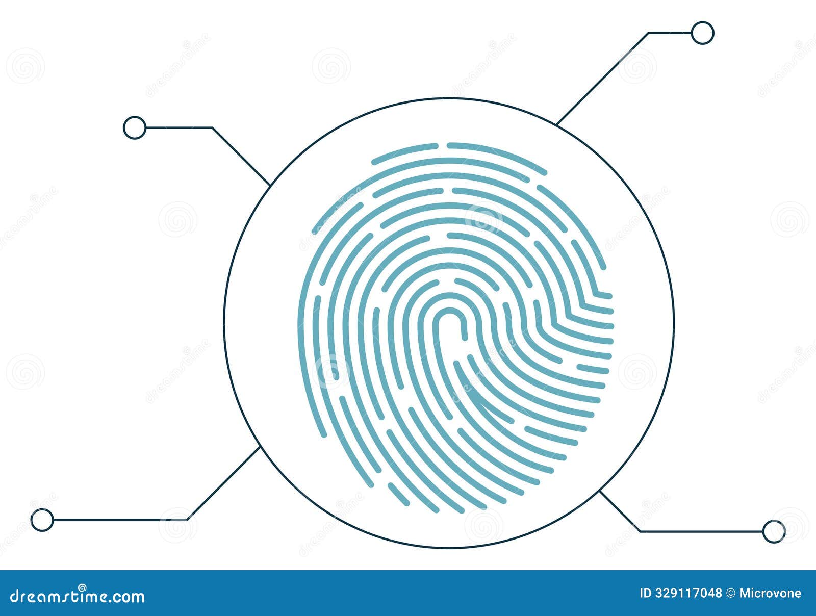 Fingerprint Infographic With Unfocused Background Cartoon Vector ...