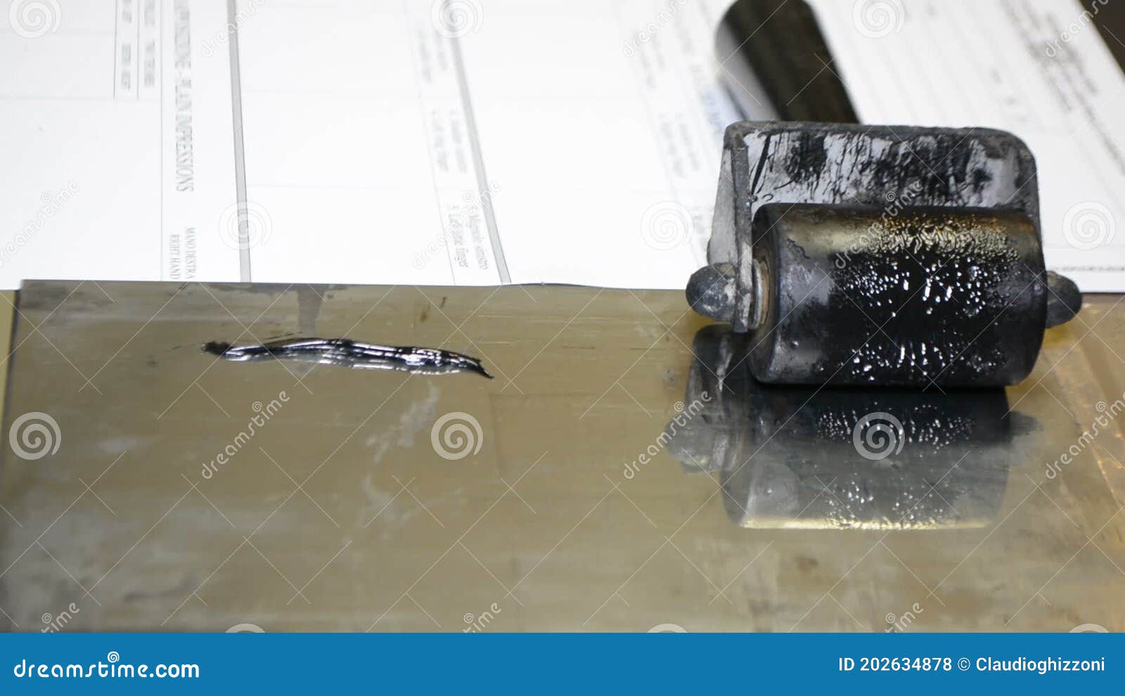 Fingerprints, Fingerprint Ink Tube Roll on Slab Stock Footage - Video ...