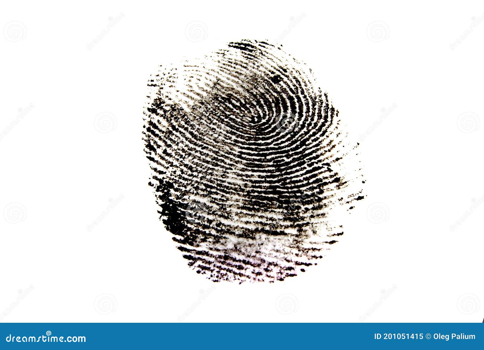 Fingerprint Isolated on White Background Stock Illustration ...