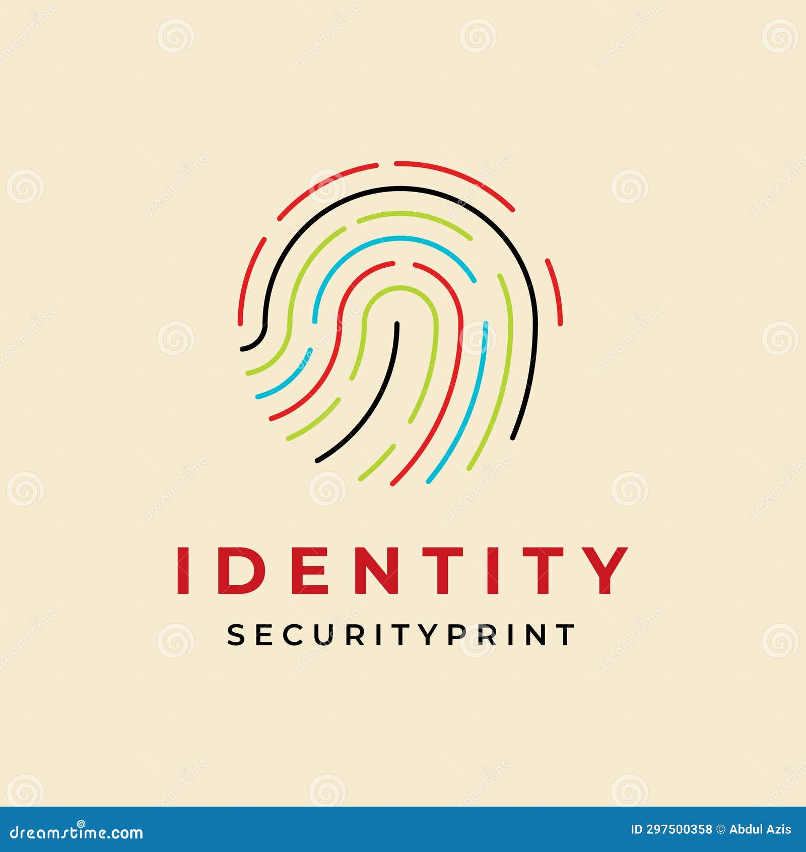 Fingerprint Lock Secure Security Logo Vector Icon Template Design Stock ...