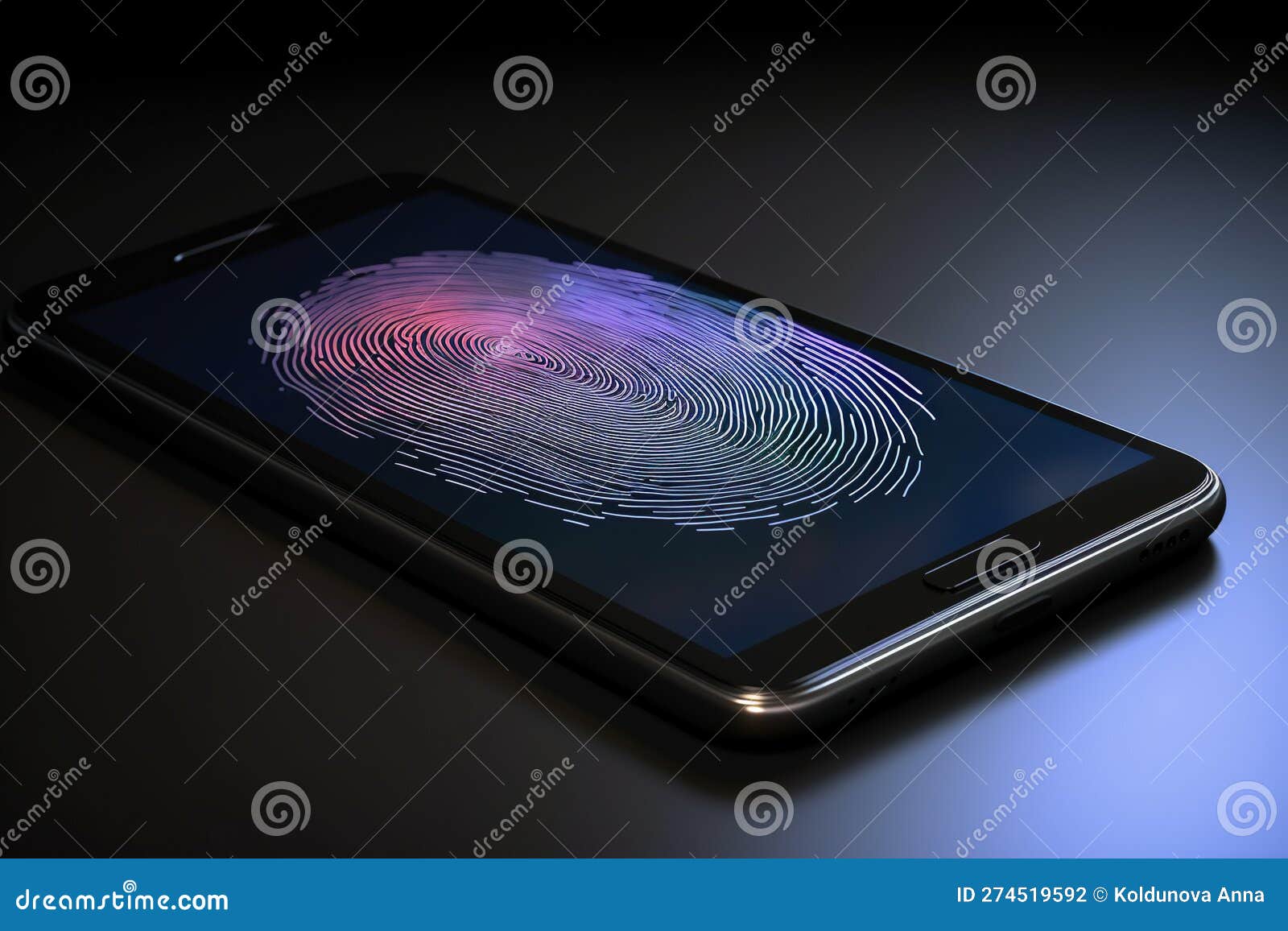 Fingerprint Login Smart Biometric Security 3d Illustration Royalty-Free ...