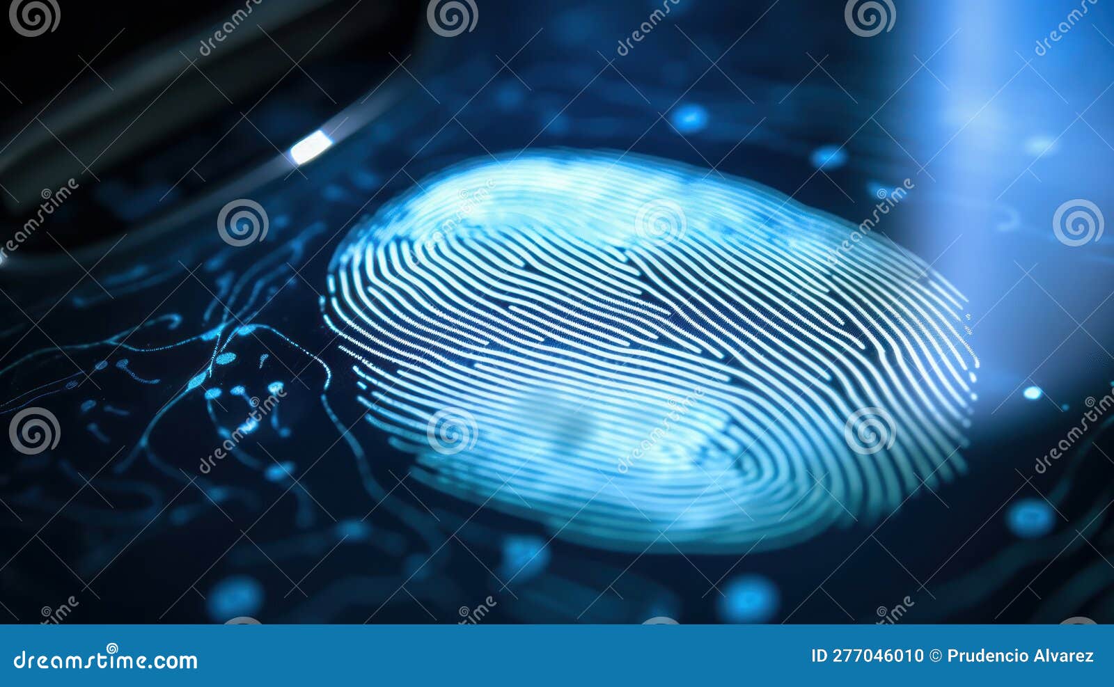 Fingerprint on Login Screen Stock Illustration - Illustration of ...