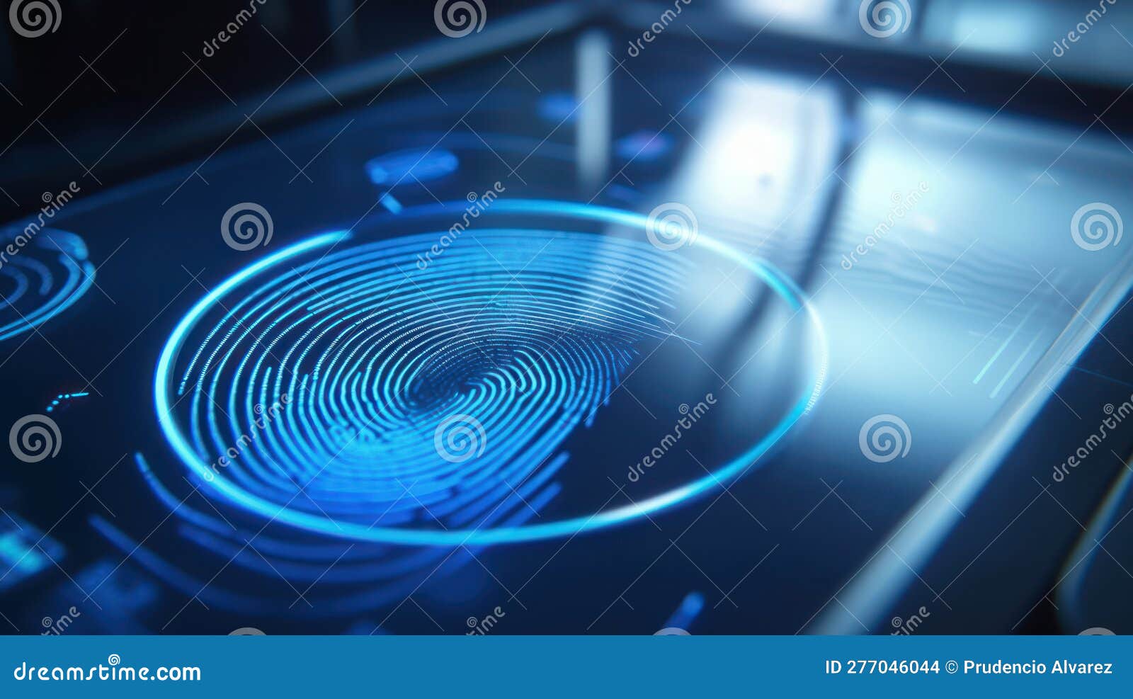 Fingerprint on Login Screen Stock Illustration - Illustration of ...