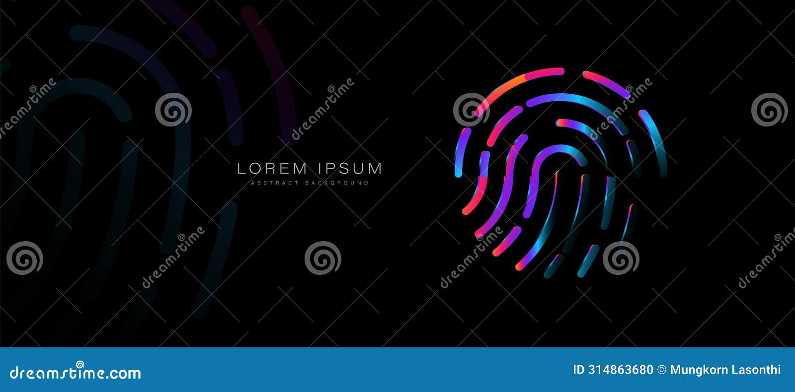 Fingerprint Logo. Cyber Security Technology. Security System Stock ...