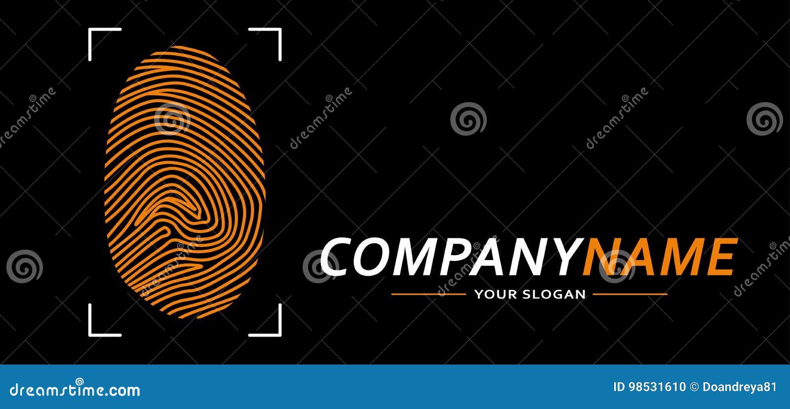 Fingerprint Logo. Digital Privacy Icons. Crime Lock. Face Or Brain Shield. Thumbprint For ...