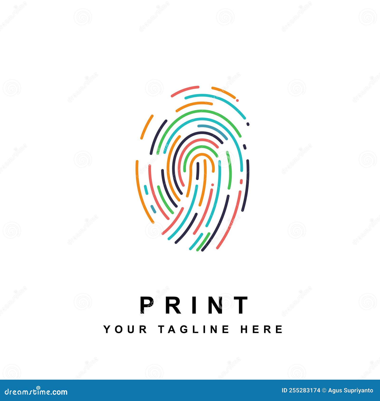 Fingerprint Logo,fingerprint Scan Logo for Business Card Identity ...