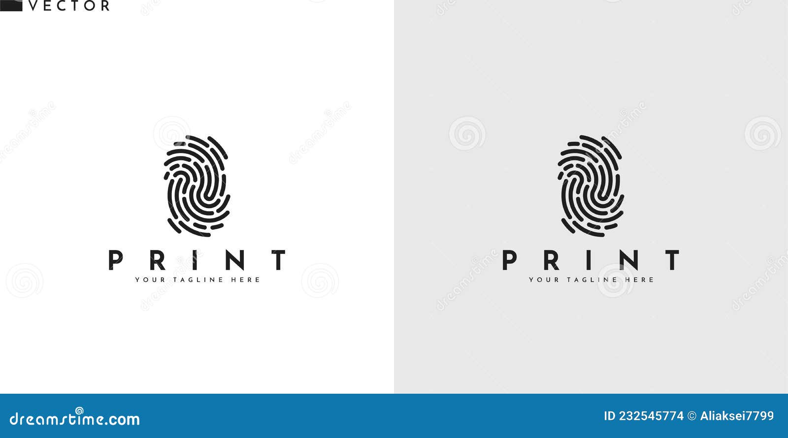 Fingerprint logo vector stock vector. Illustration of human - 232545774