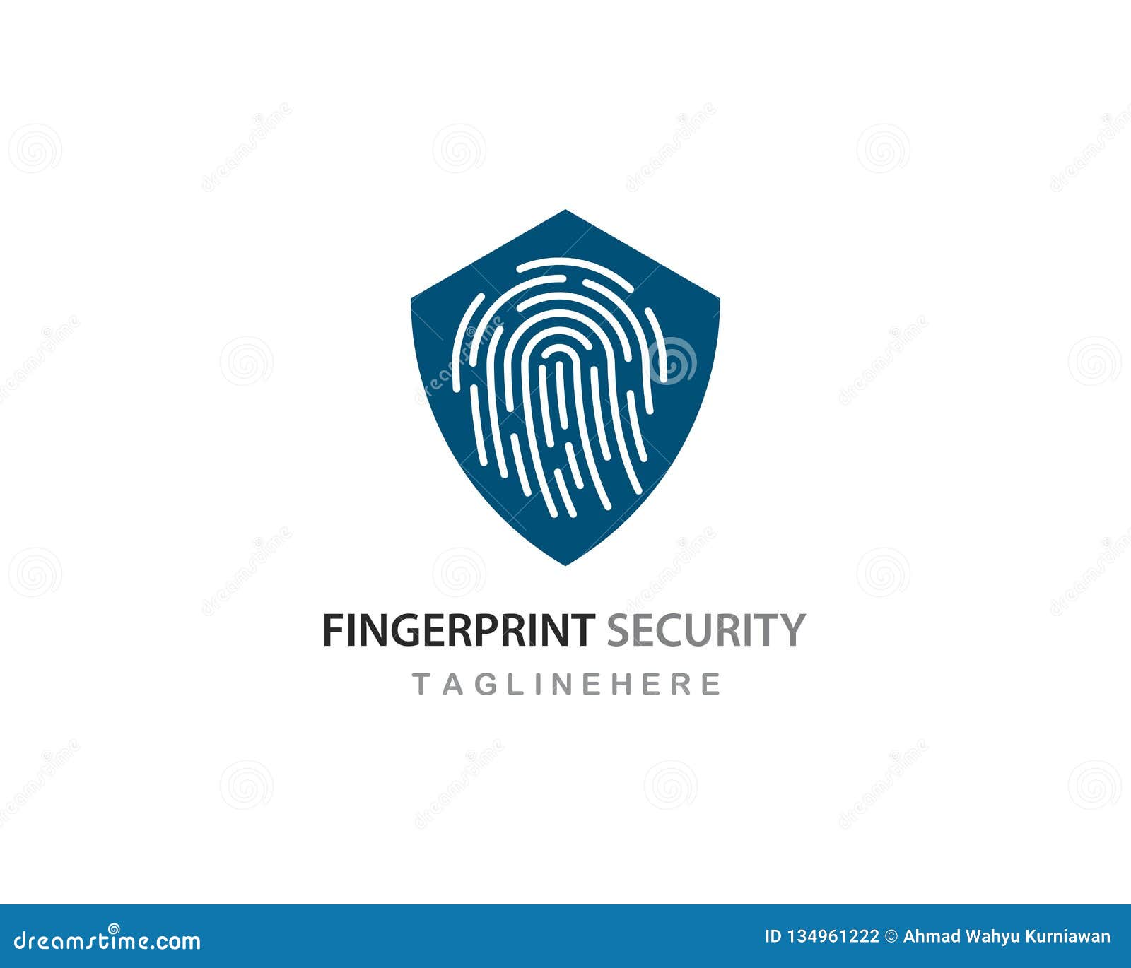 Fingerprint logo vector stock vector. Illustration of protection ...
