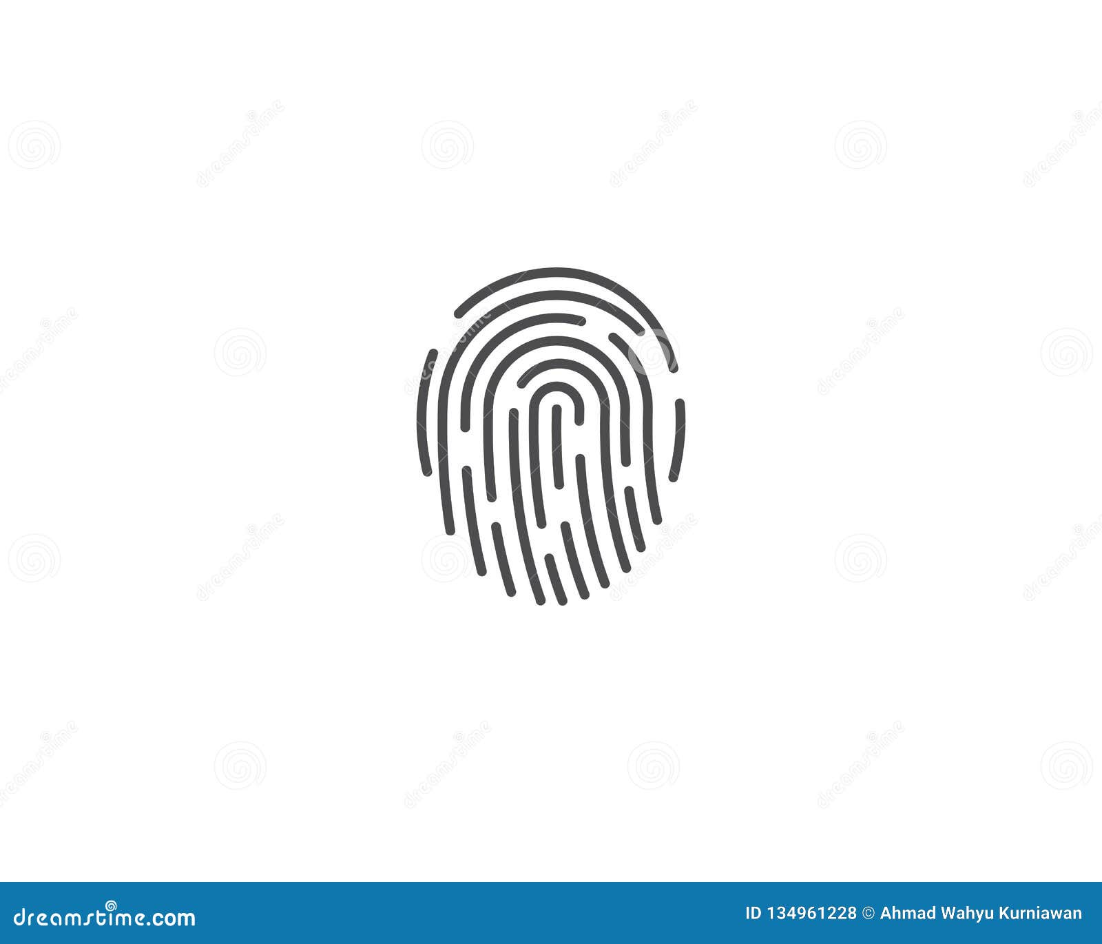 Fingerprint Logo. Digital Privacy Icons. Crime Lock. Face Or Brain Shield. Thumbprint For ...