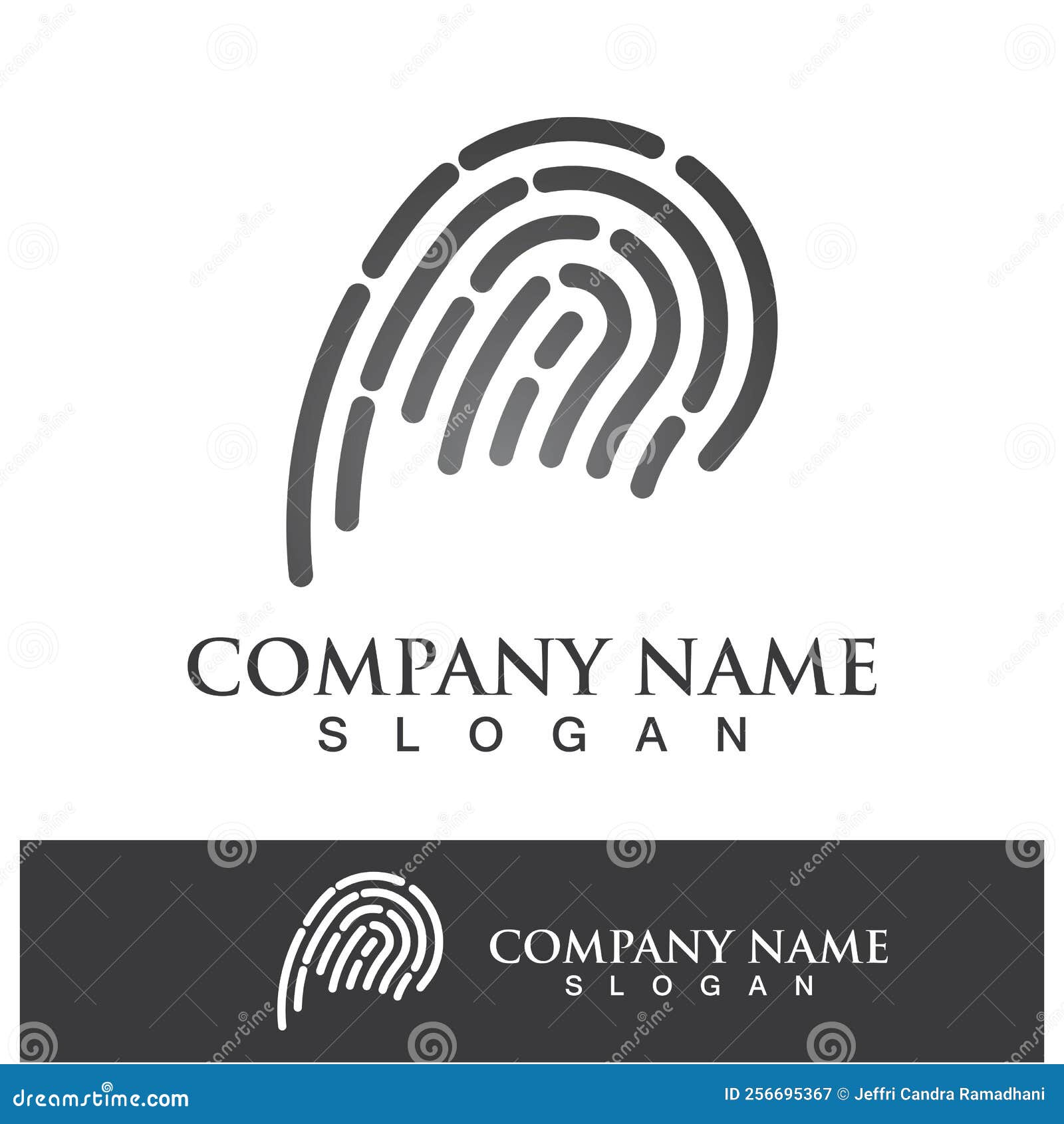 Fingerprint Logo Vector Illustration Icon Stock Vector - Illustration ...