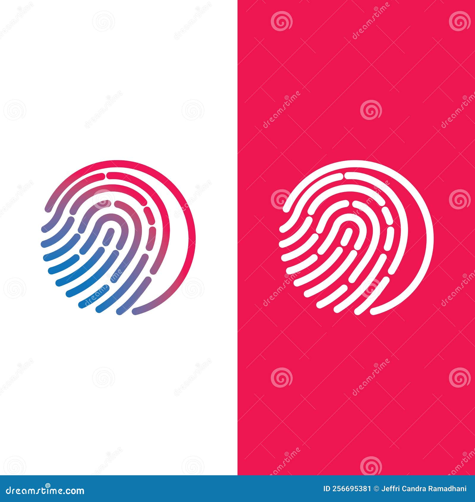 Fingerprint Logo Vector Illustration Icon Stock Vector - Illustration ...