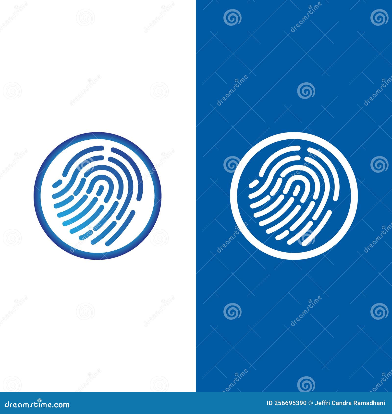Fingerprint Logo Vector Illustration Icon Stock Vector - Illustration ...