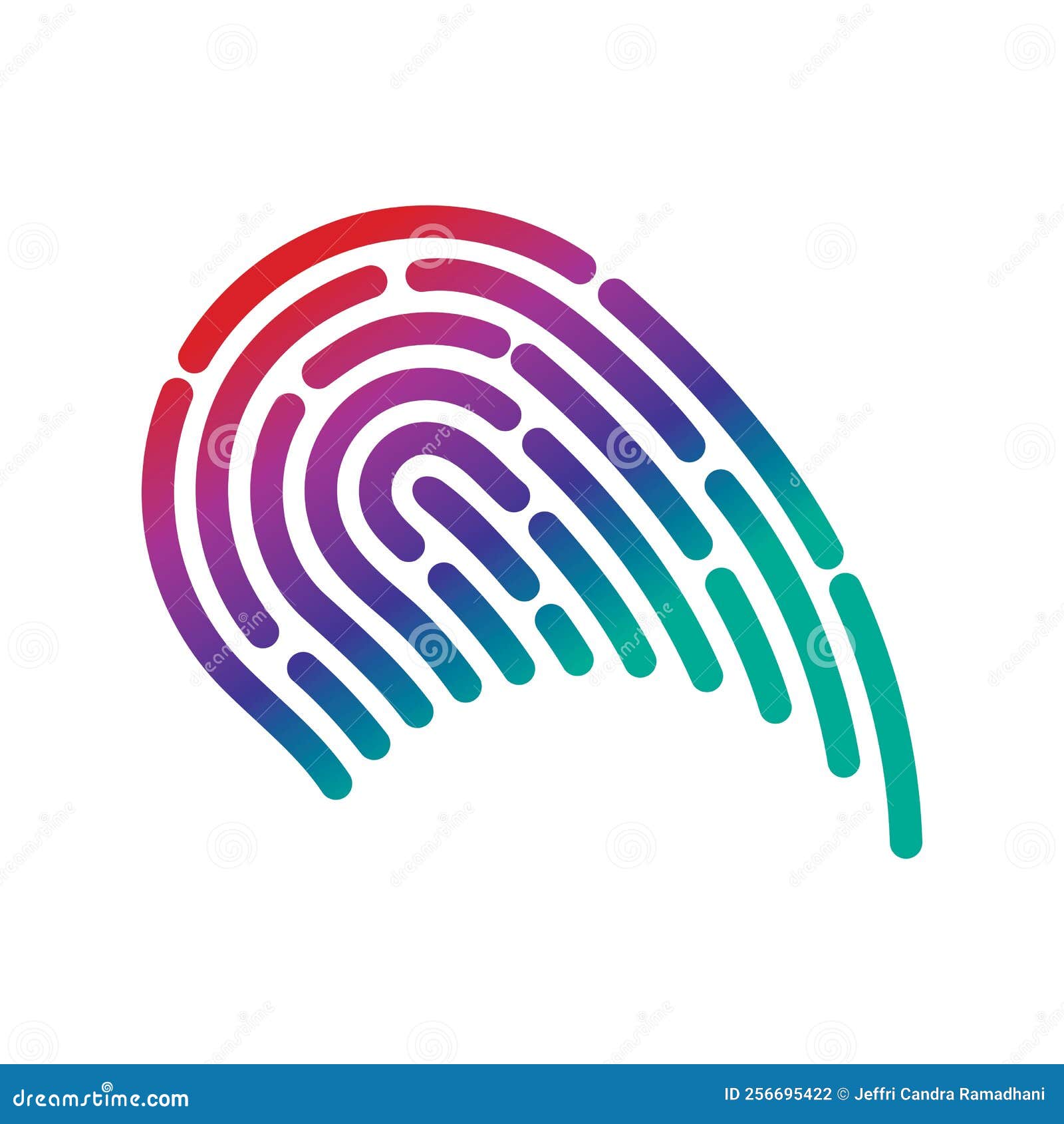 Fingerprint Logo Vector Illustration Icon Stock Vector - Illustration ...