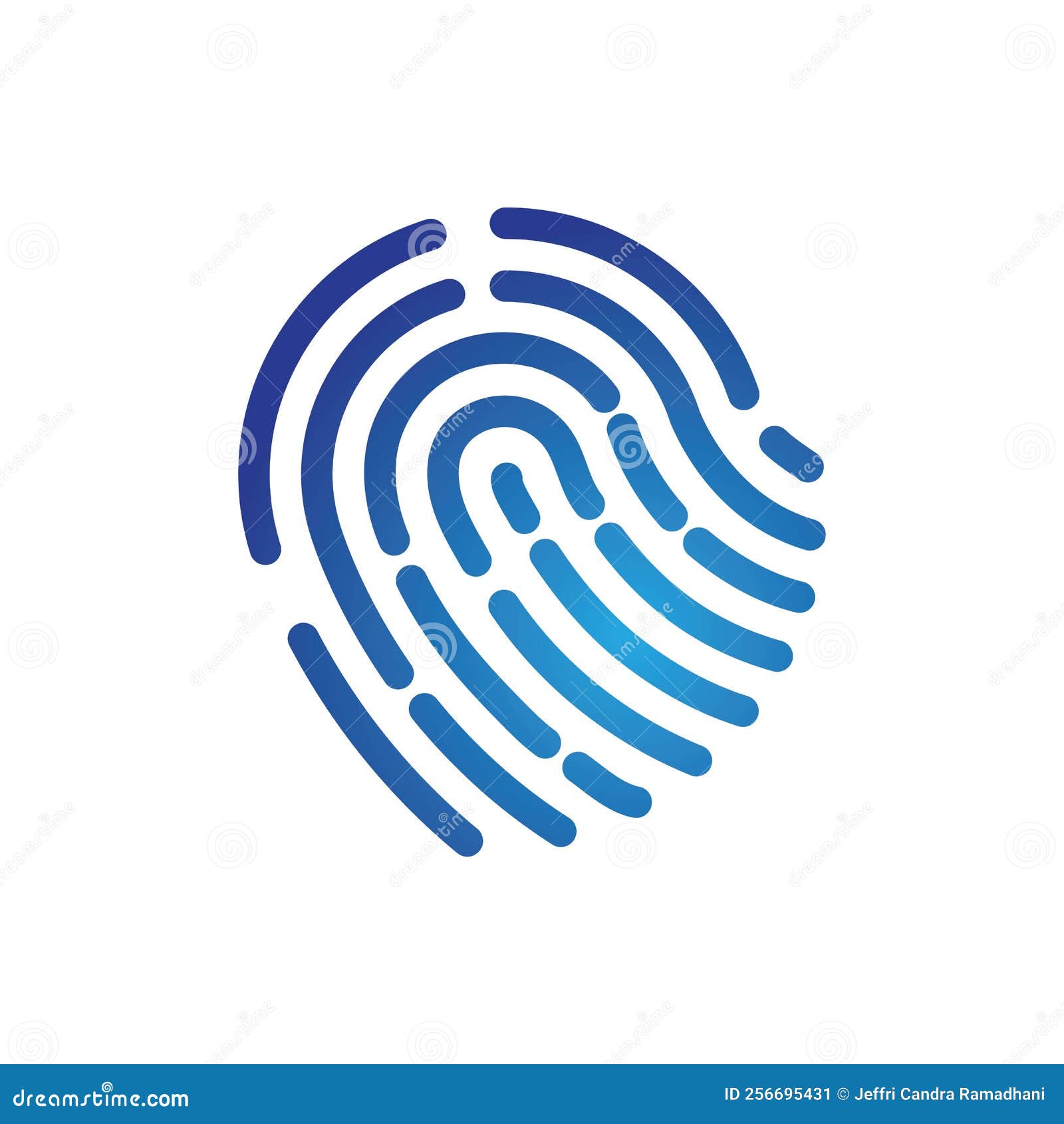 Fingerprint Logo Vector Illustration Icon Stock Vector - Illustration ...