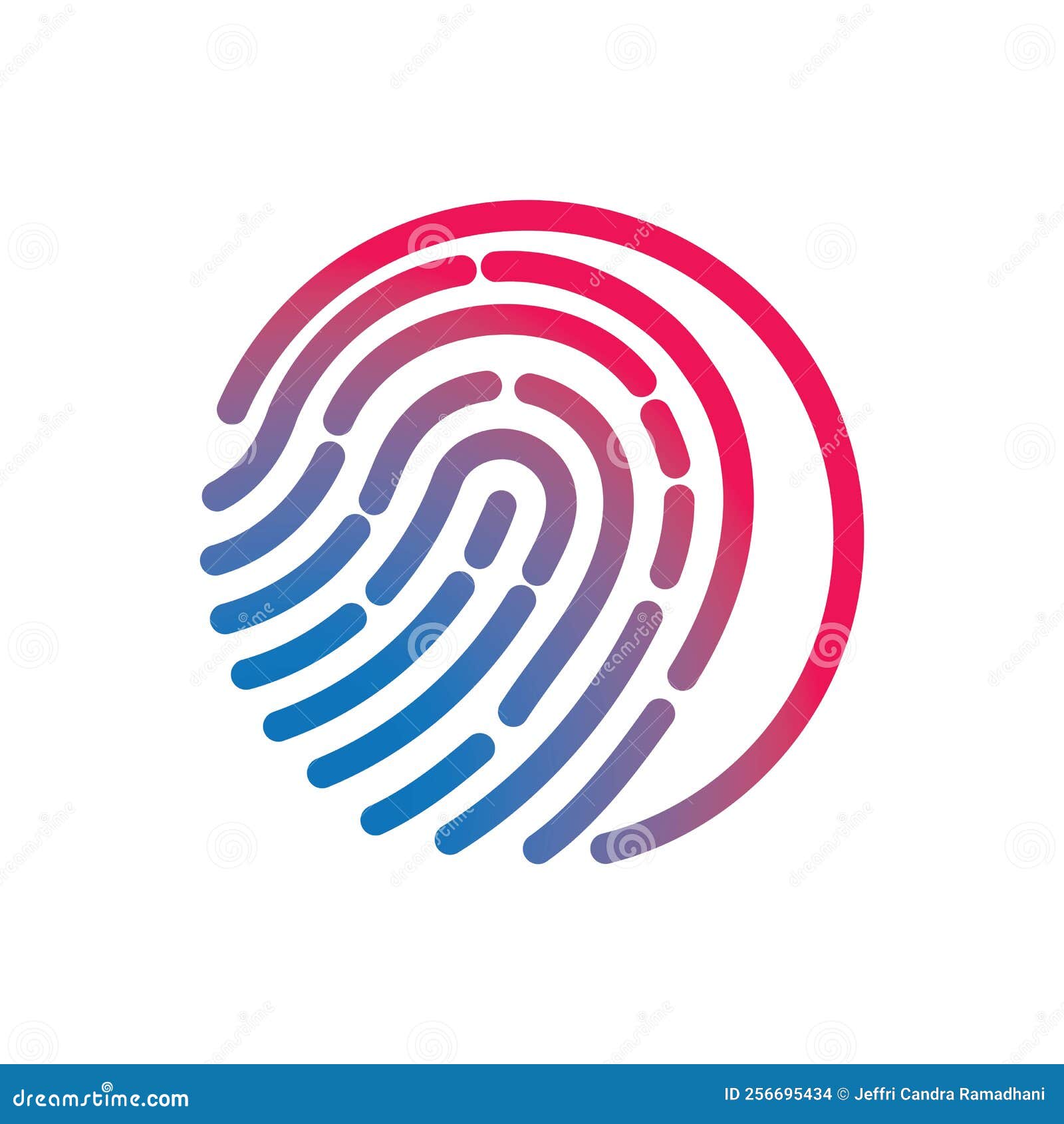 Fingerprint Logo Vector Illustration Icon Stock Vector - Illustration ...