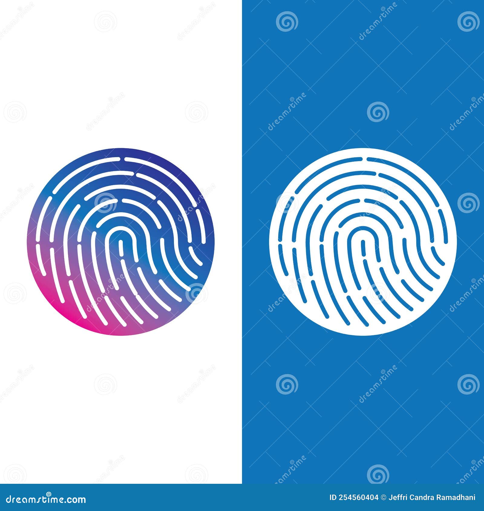 Fingerprint Logo Vector Illustration Stock Vector - Illustration of ...