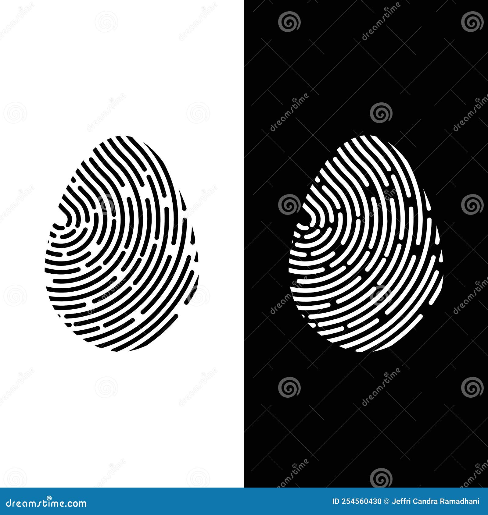 Fingerprint Logo Vector Illustration Stock Vector Illustration Of People Thumb 254560430