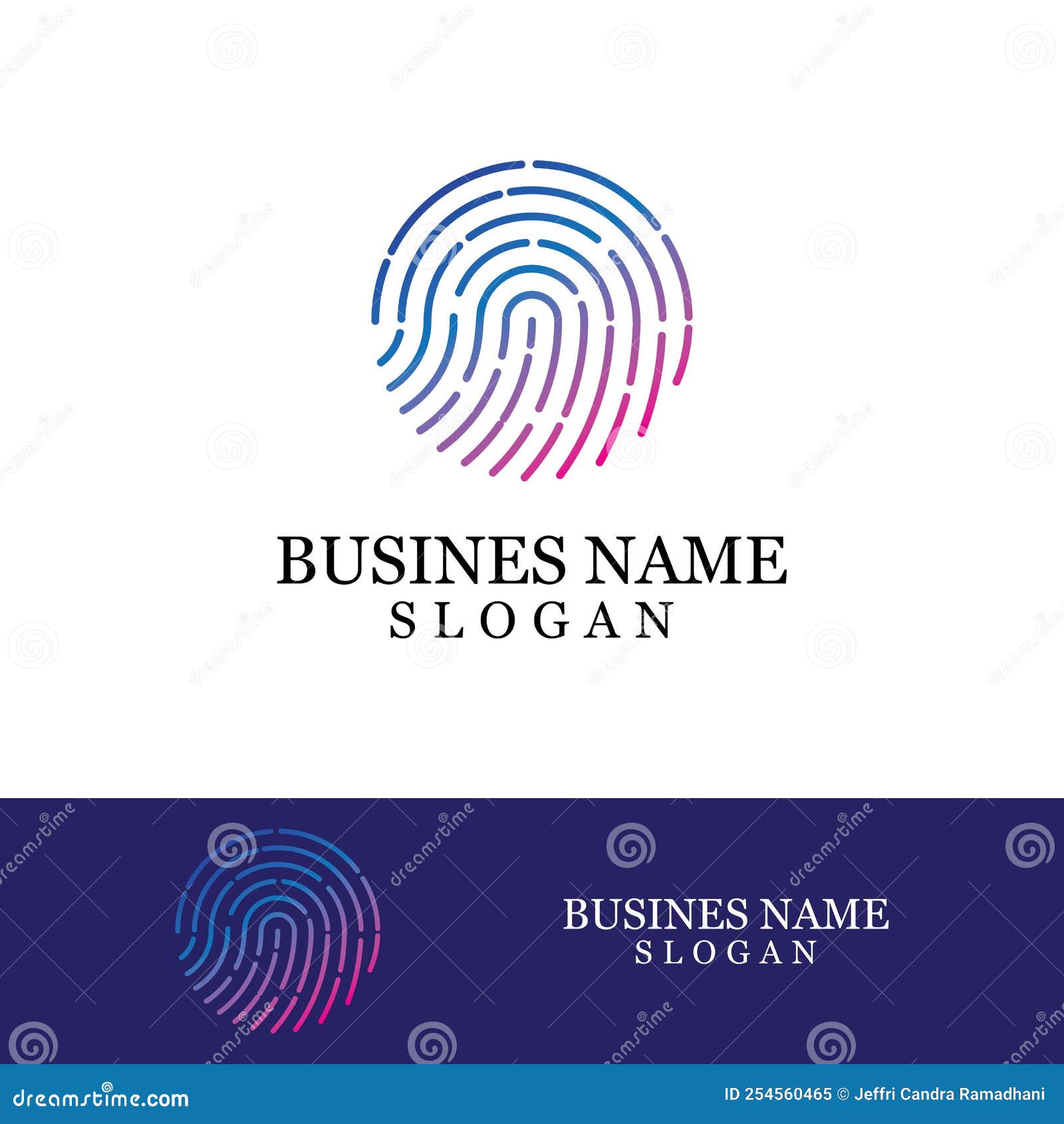 Fingerprint Logo Vector Illustration Stock Vector - Illustration of ...