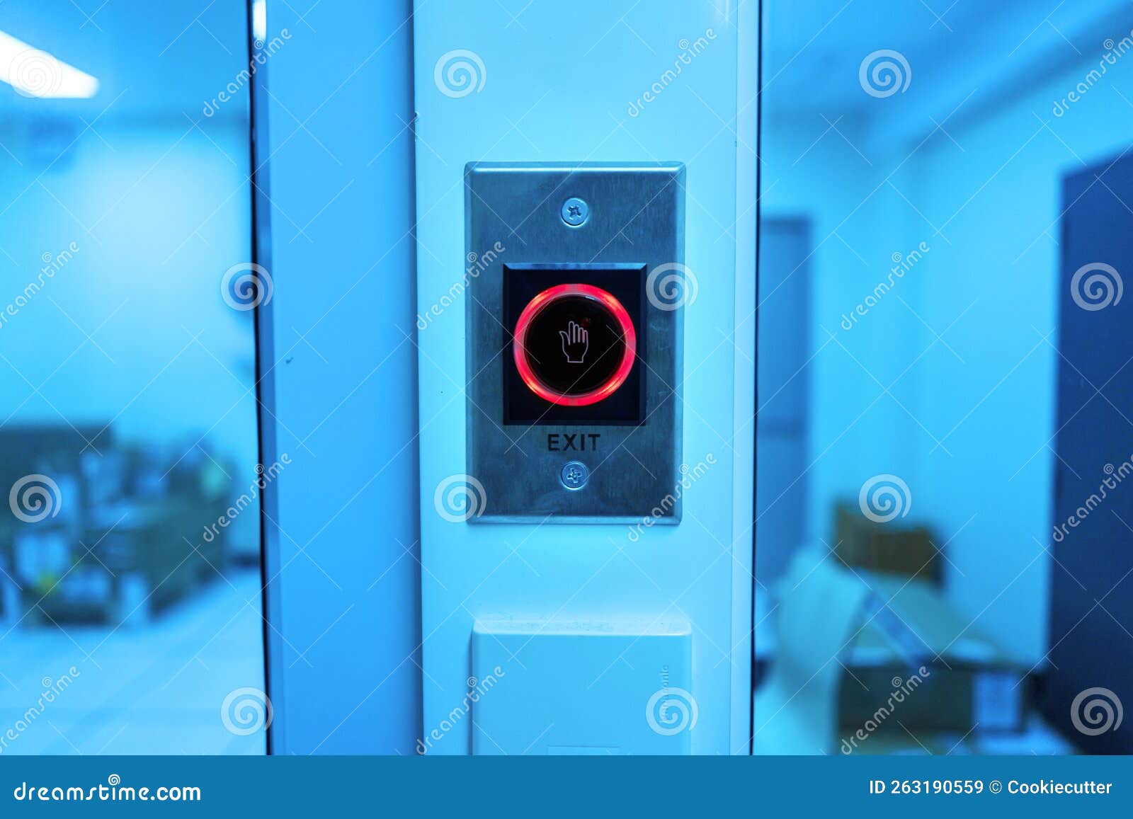 Fingerprint Machine Server Room Safety Stock Image - Image of lock ...