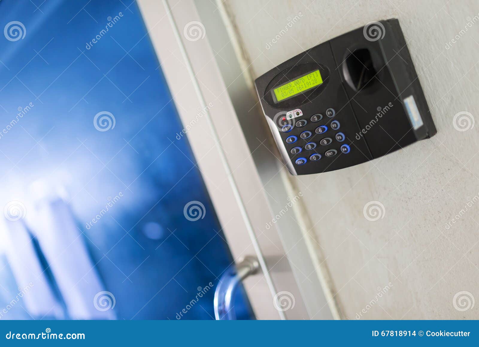 Fingerprint machine stock photo. Image of generated, encryption - 67818914